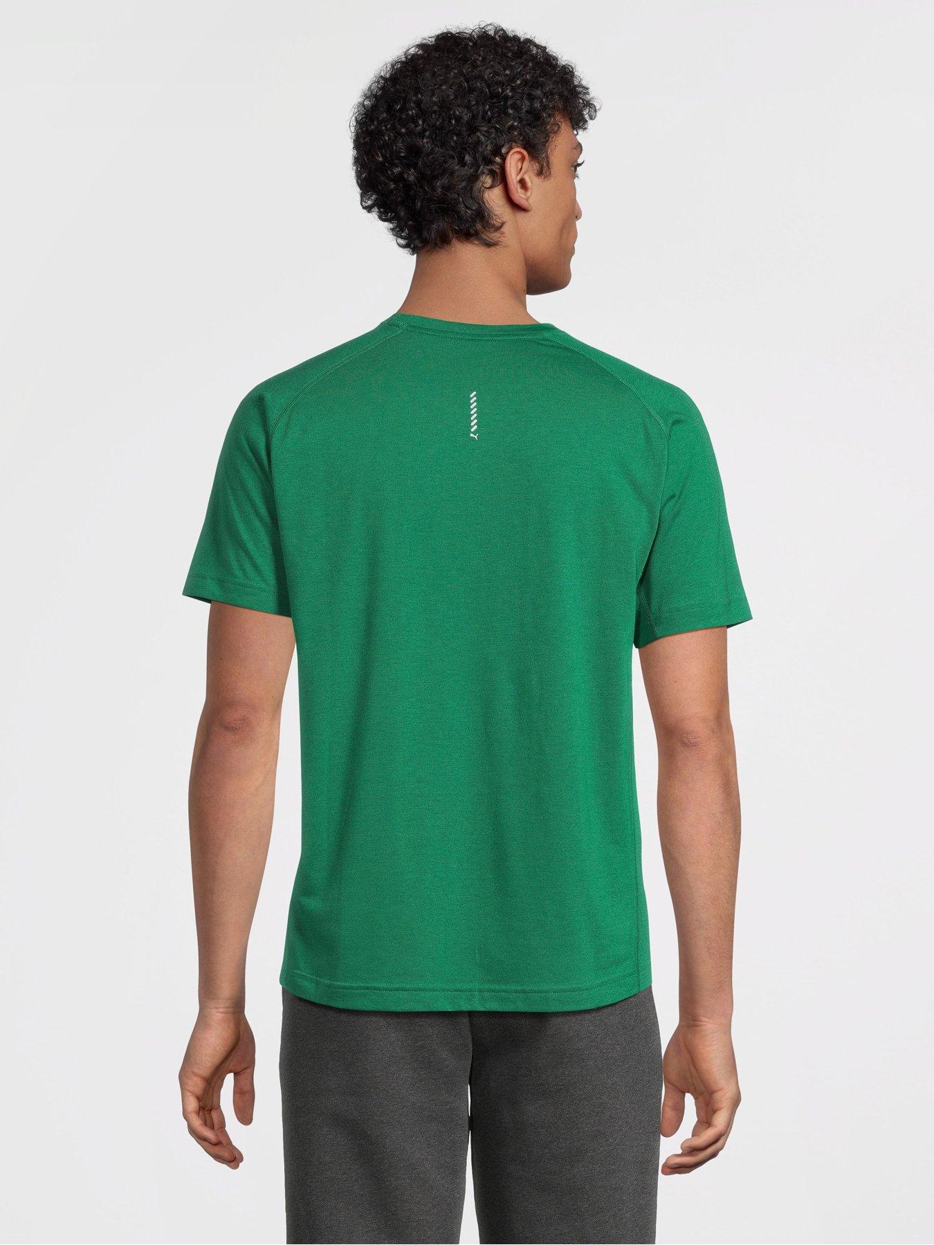 Puma Mens Running Evolve T-Shirt - Vine - Green | Very