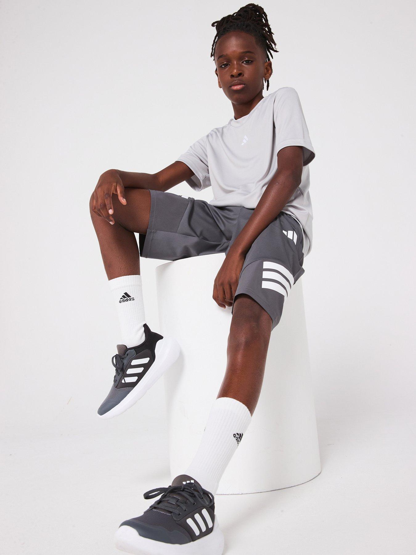 adidas Junior Boys Training Nxt Shorts - Grey/White | Very