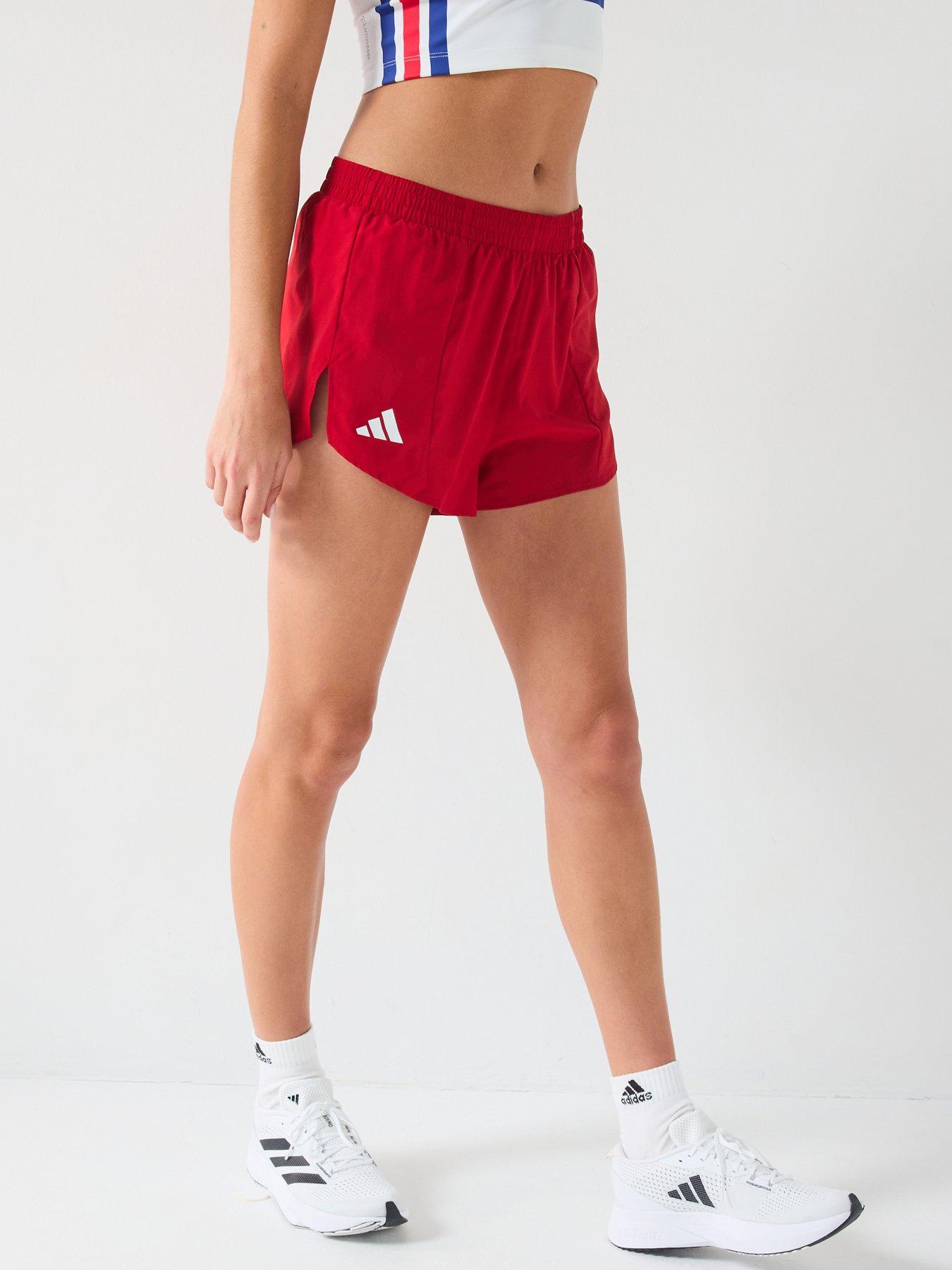 adidas Womens Running Adizero Shorts - Team Power Red 2 | Very