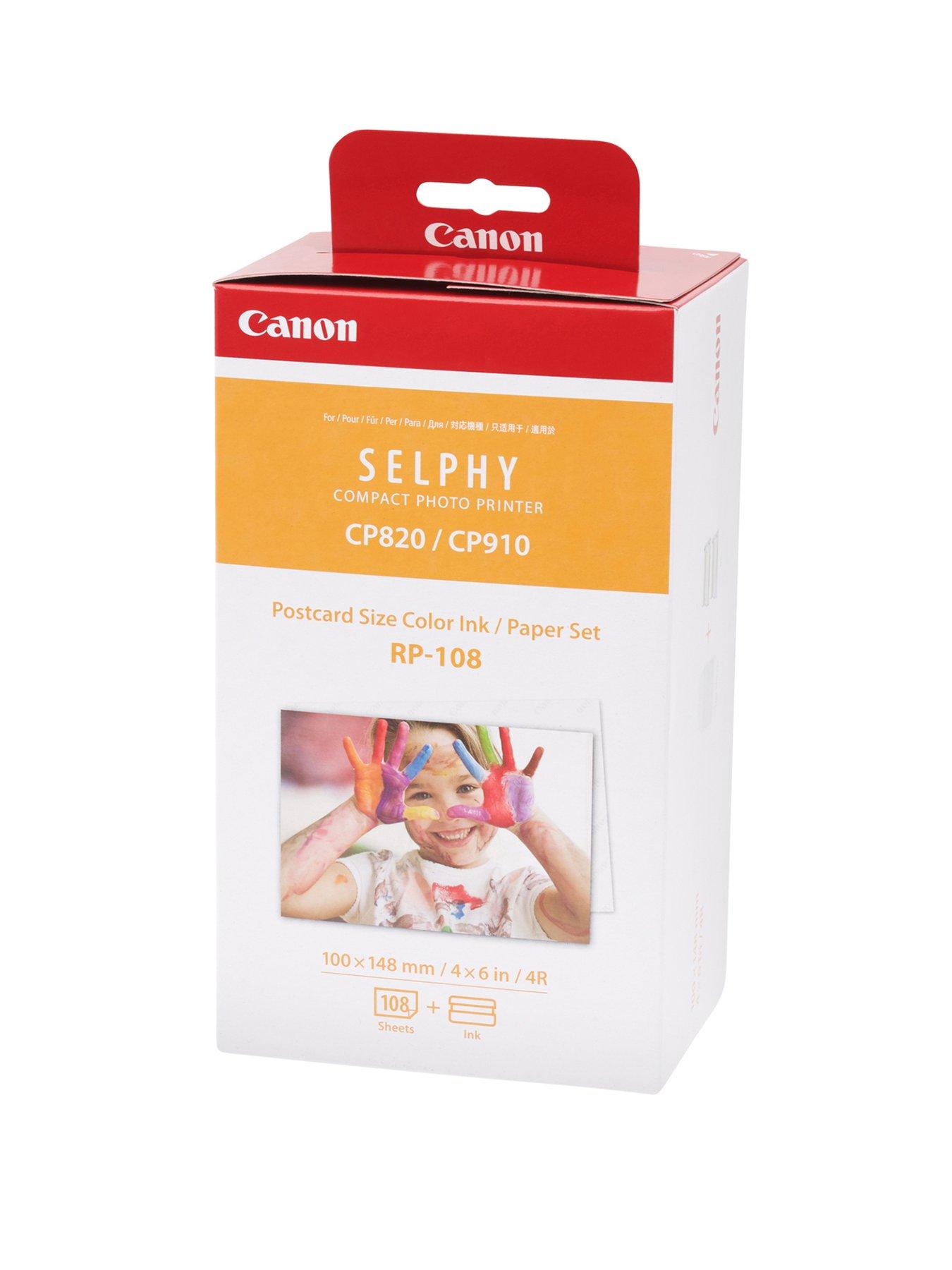 Canon RP-108IN Ink Paper for Selphy CP Printers (108x 4" x 6" Postcard ...