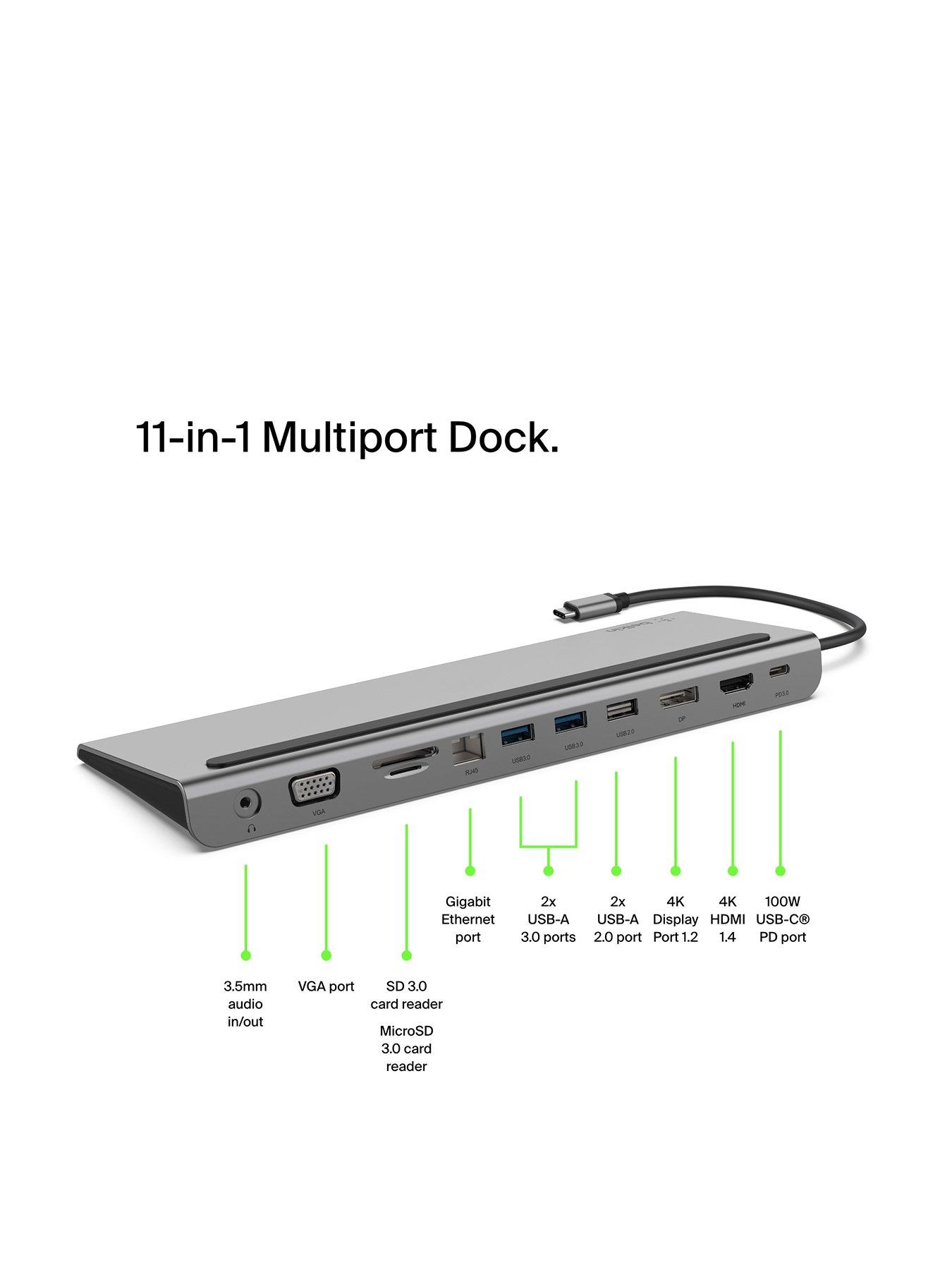 Belkin USB-C Hub 11-in-1 MultiPort Adapter Dock with 4K HDMI | Very