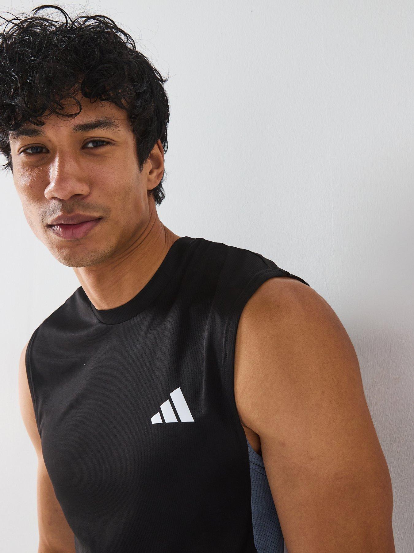 adidas Mens Train Essentials Colour Block Tank - Black | Very