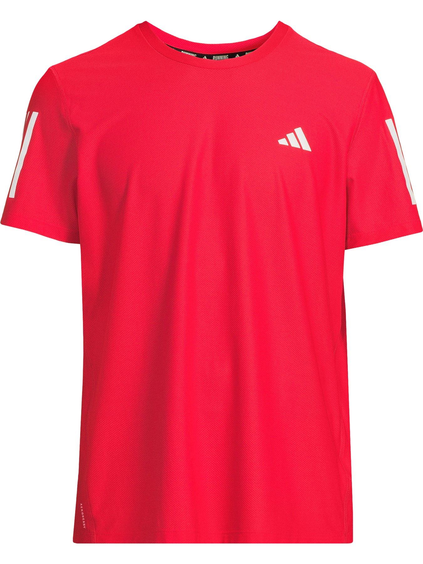 adidas Mens Running Own The Run T-Shirt - Red | Very