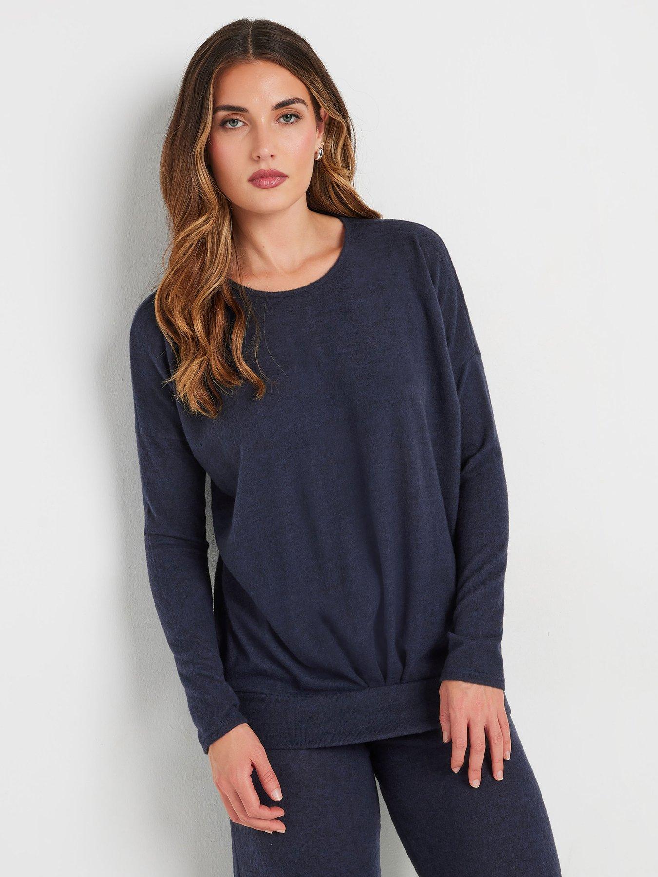 Long Tall Sally Soft Touch Pleated Top - Blue | Very