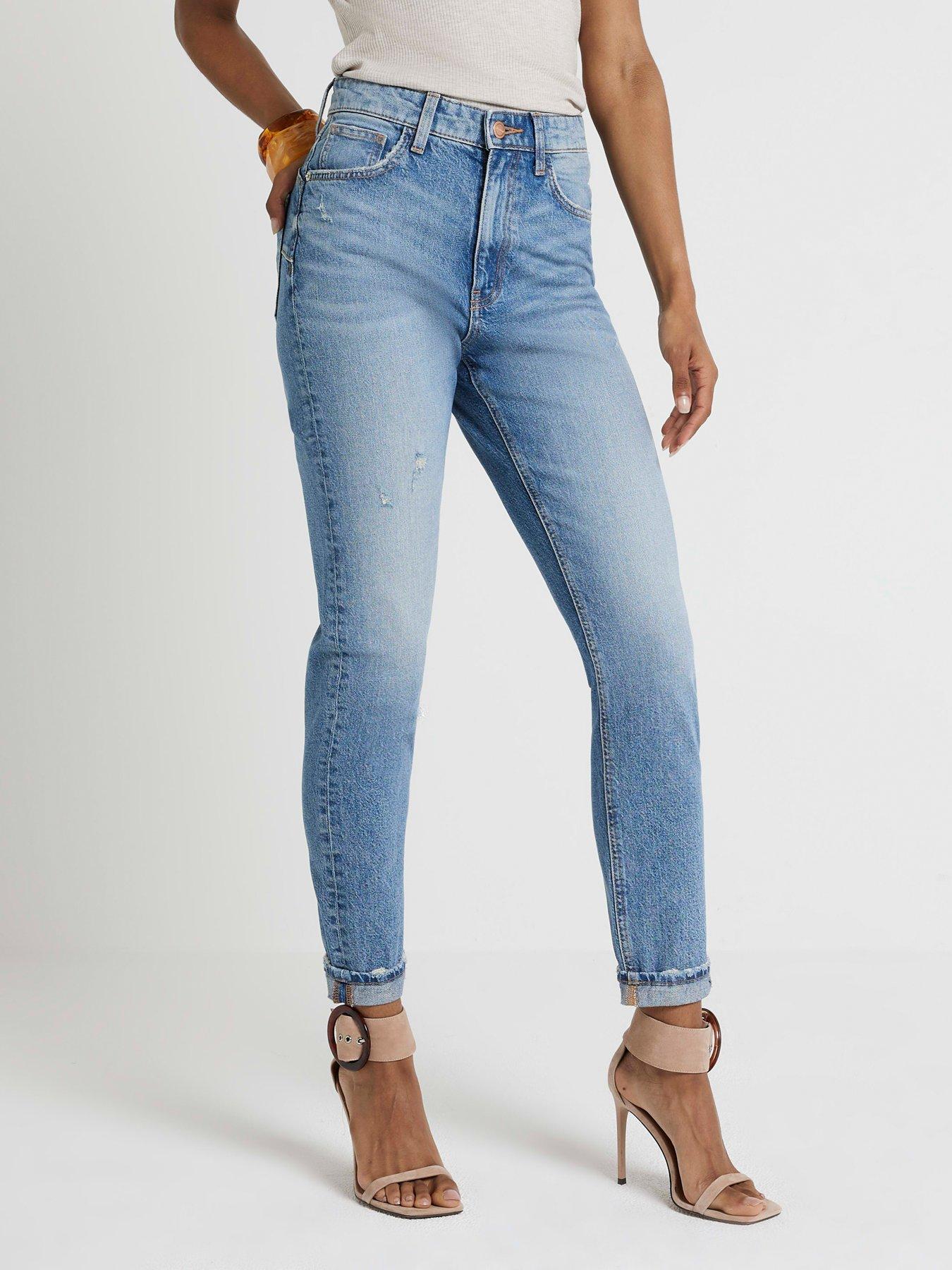 River Island Mom High Rise Sculpt Jeans - Blue | Very