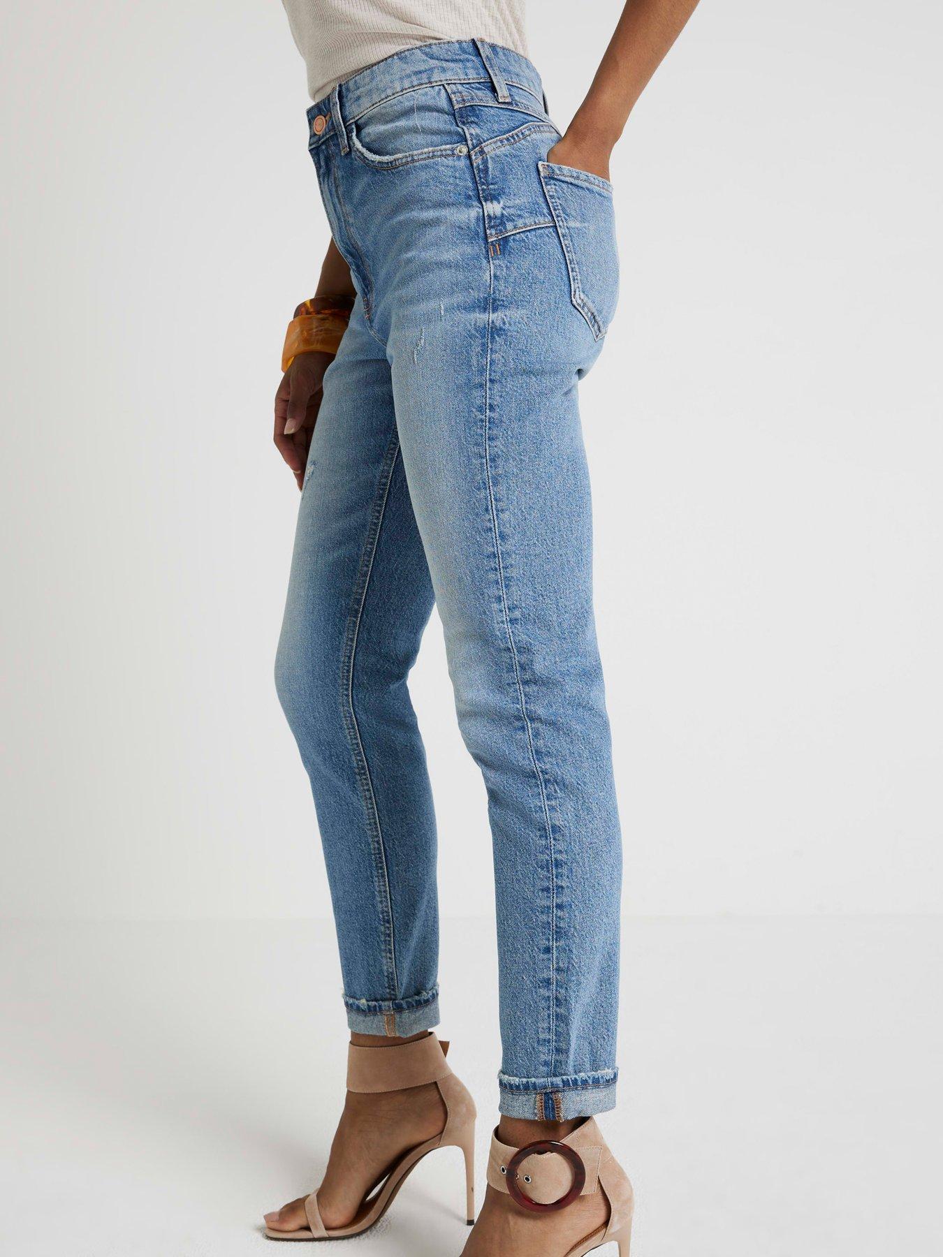 River Island Mom High Rise Sculpt Jeans - Blue | Very