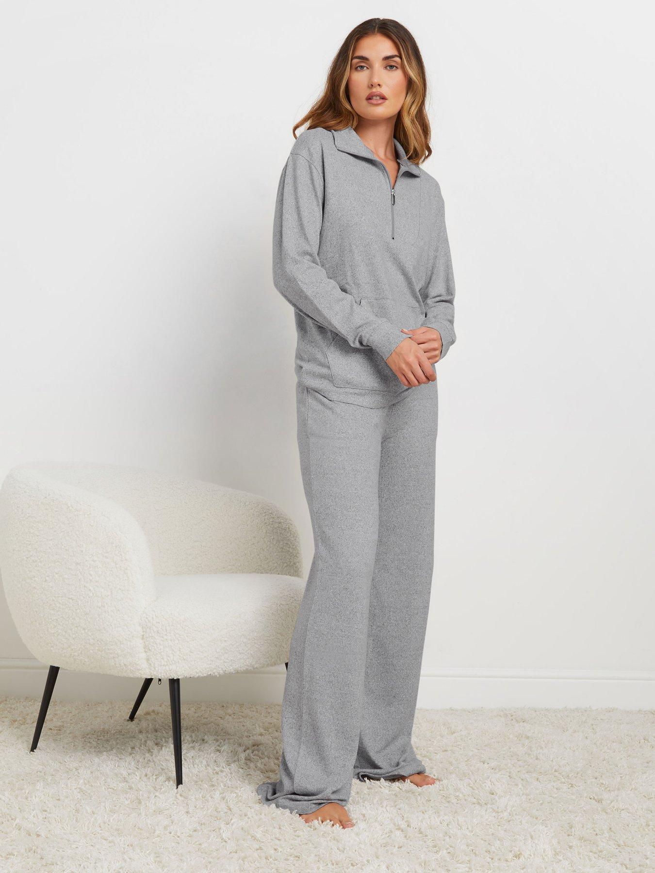 Long Tall Sally Soft Wide Leg Joggers - Grey | Very