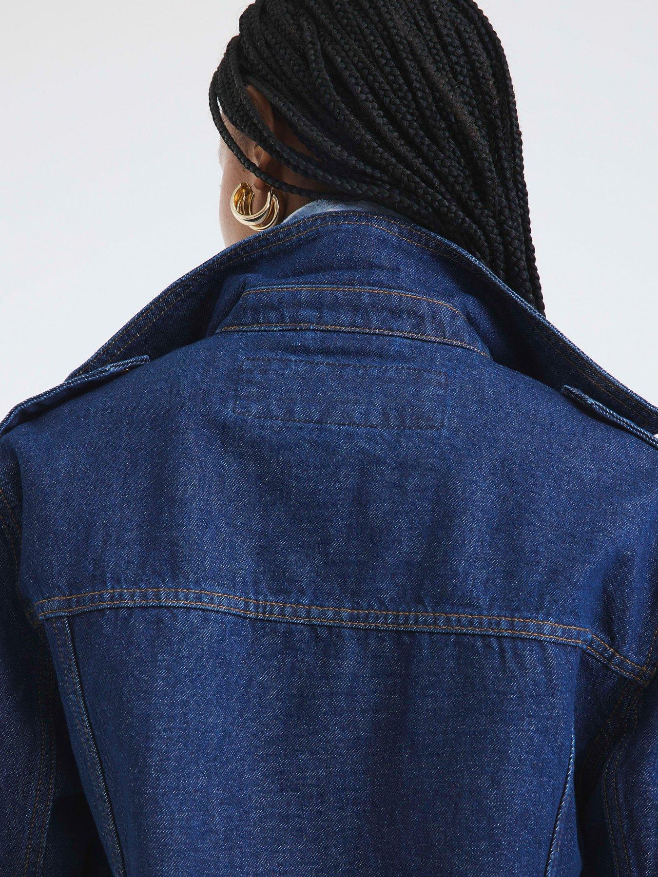 River Island Denim Biker Jacket - Denim - Blue | Very
