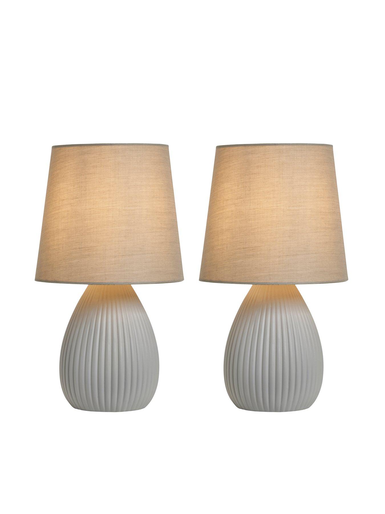 Very Home Set Of 2 Sara Table Lamps - Grey | Very