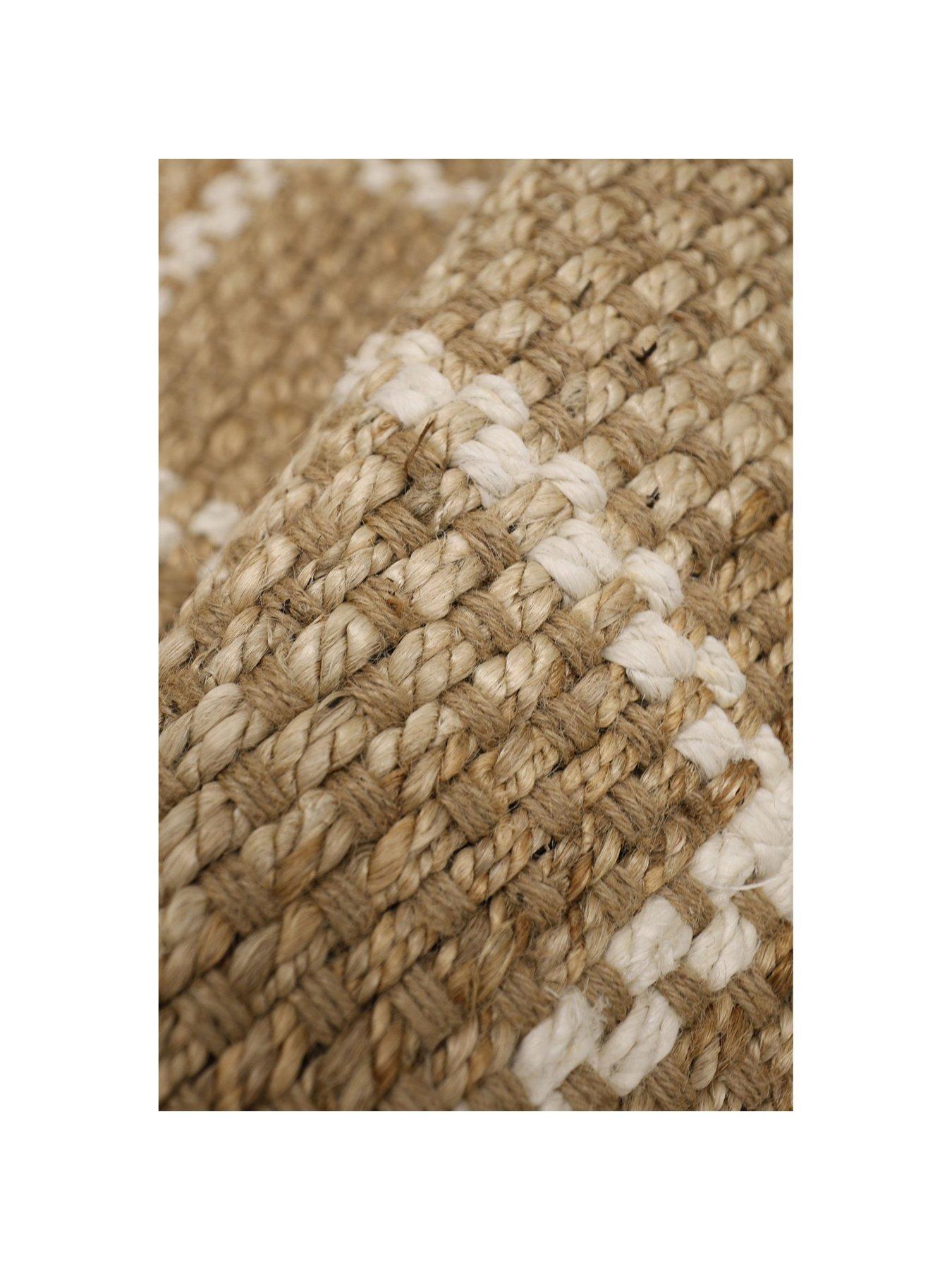 Very Home Jute Check Runner - Natural | Very