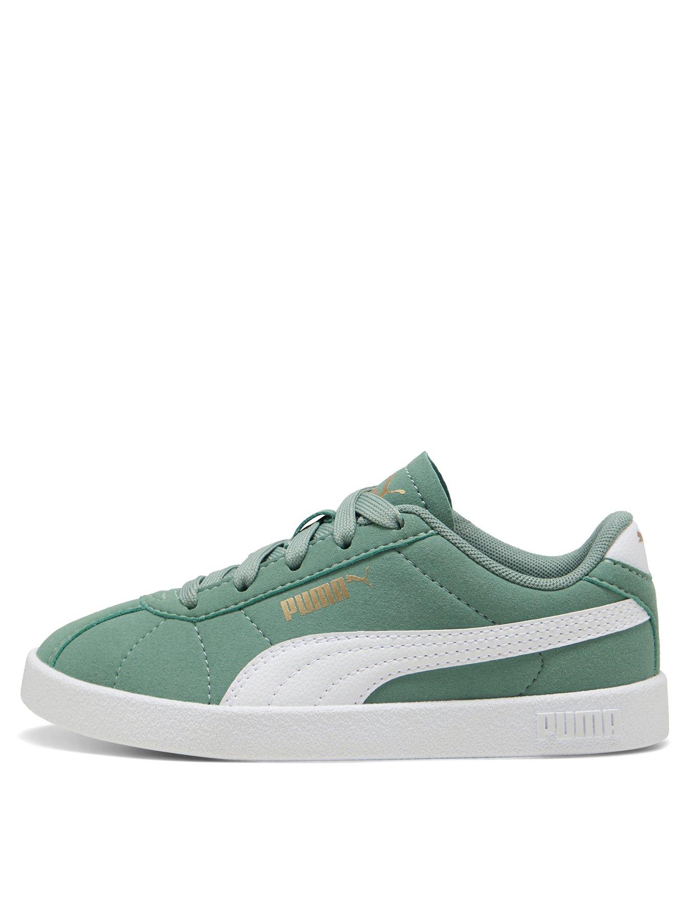 Puma Kids Unisex Club II - Green Moon-Puma White | Very