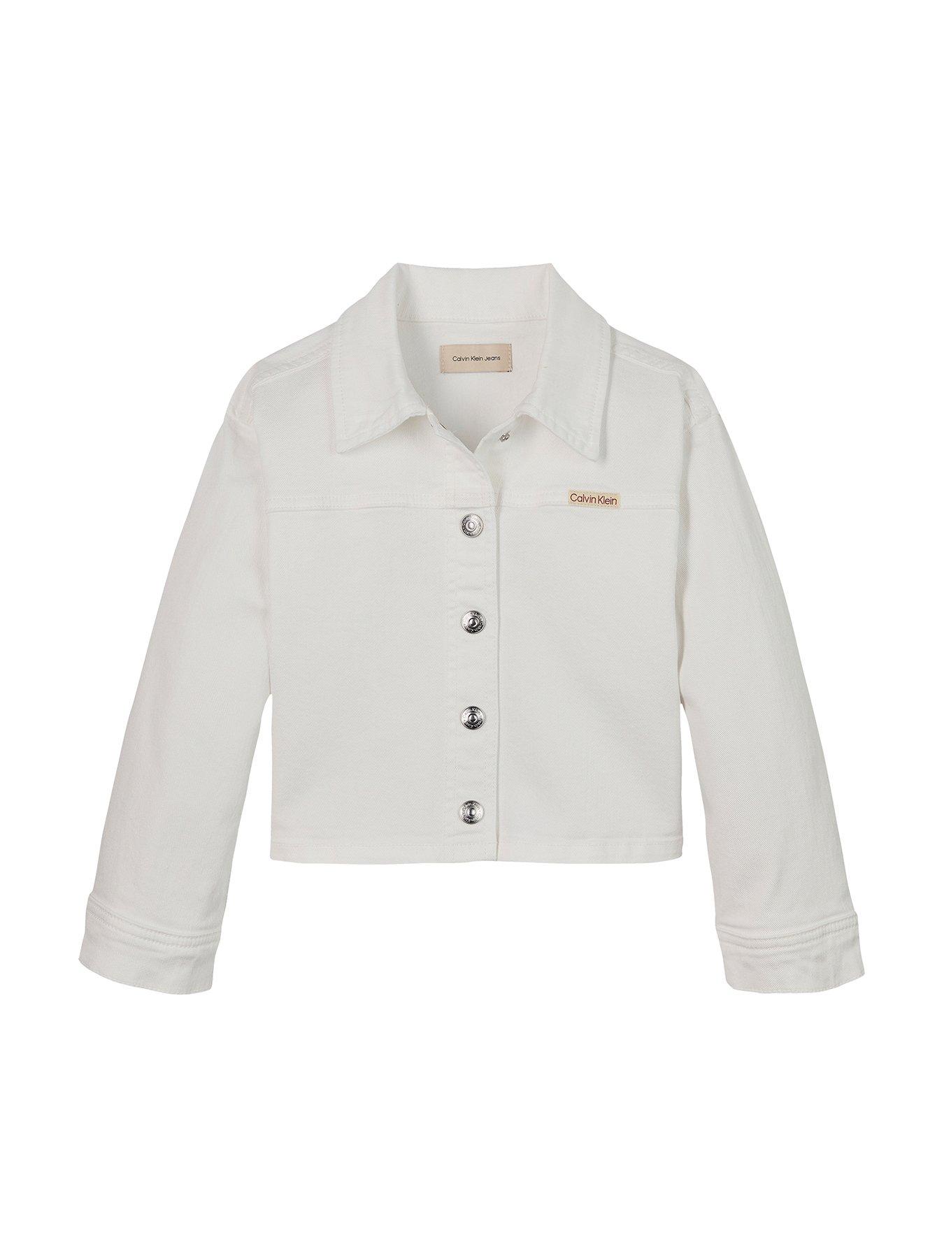 Calvin Klein Jeans Girls White Denim Jacket - White | Very