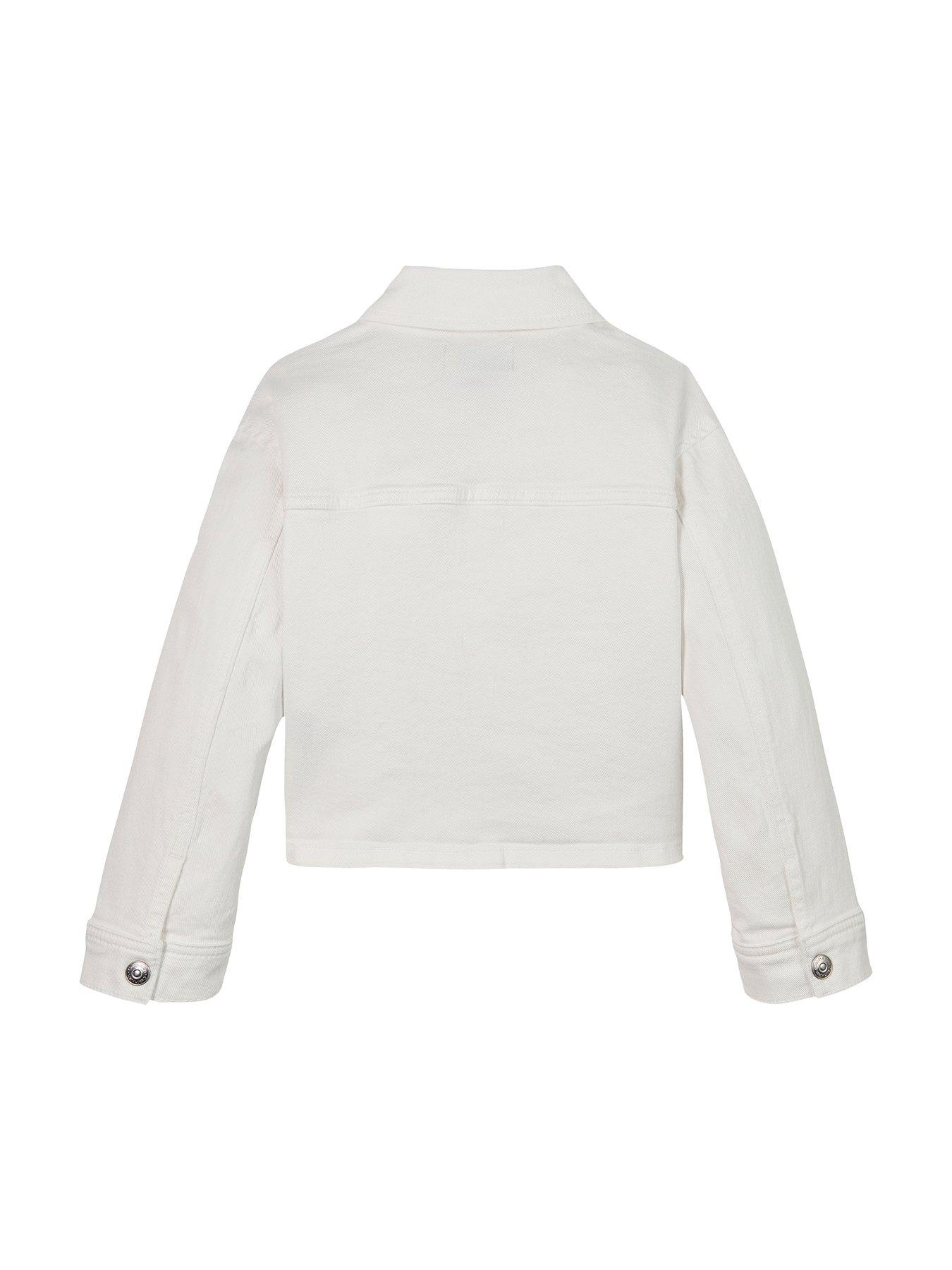Calvin Klein Jeans Girls White Denim Jacket - White | Very