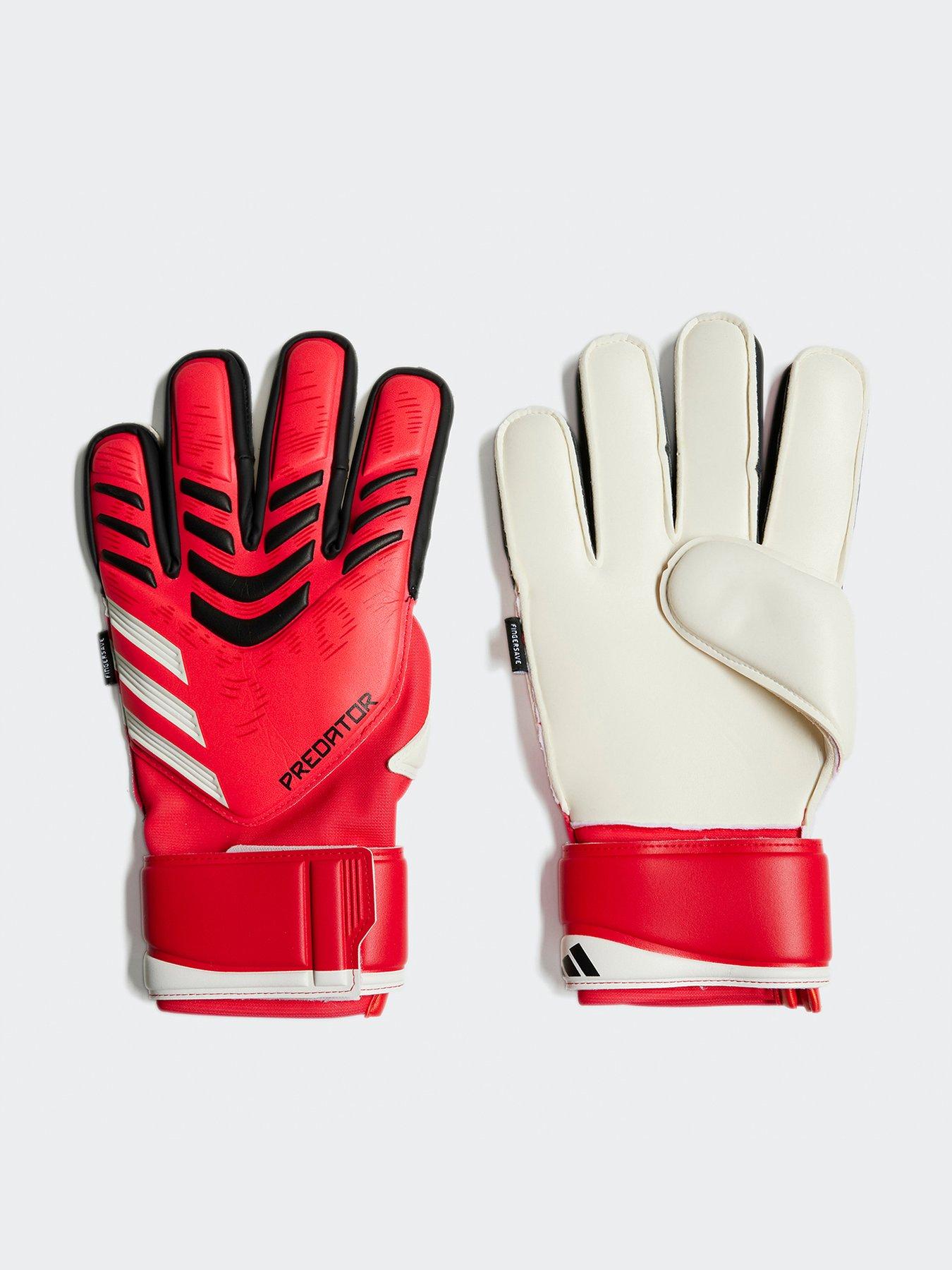 adidas Mens Predator Training Finger Save Goal Keeping Gloves - Red | Very