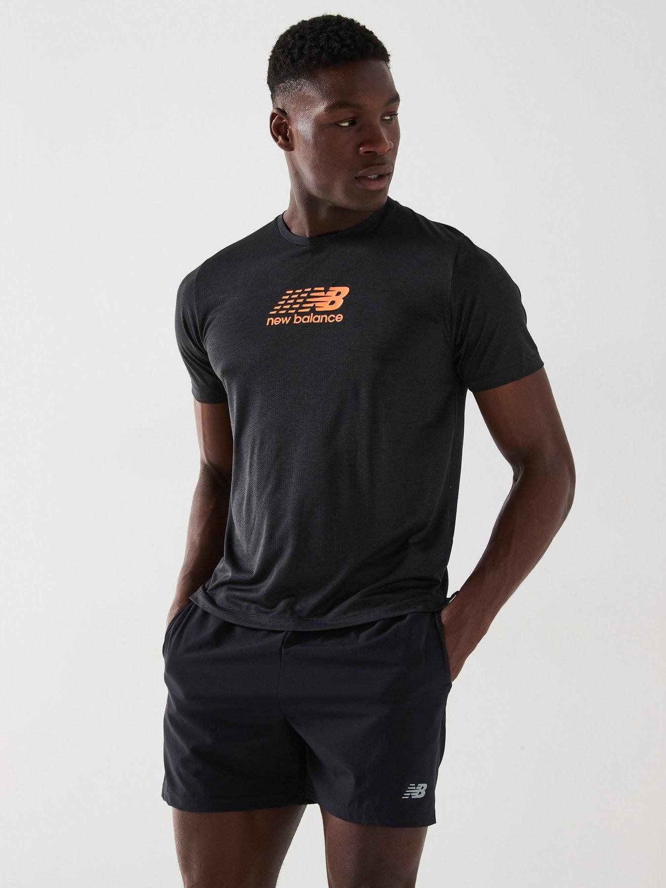 New Balance Men's Running Athletics Graphic T-Shirt - Black | Very