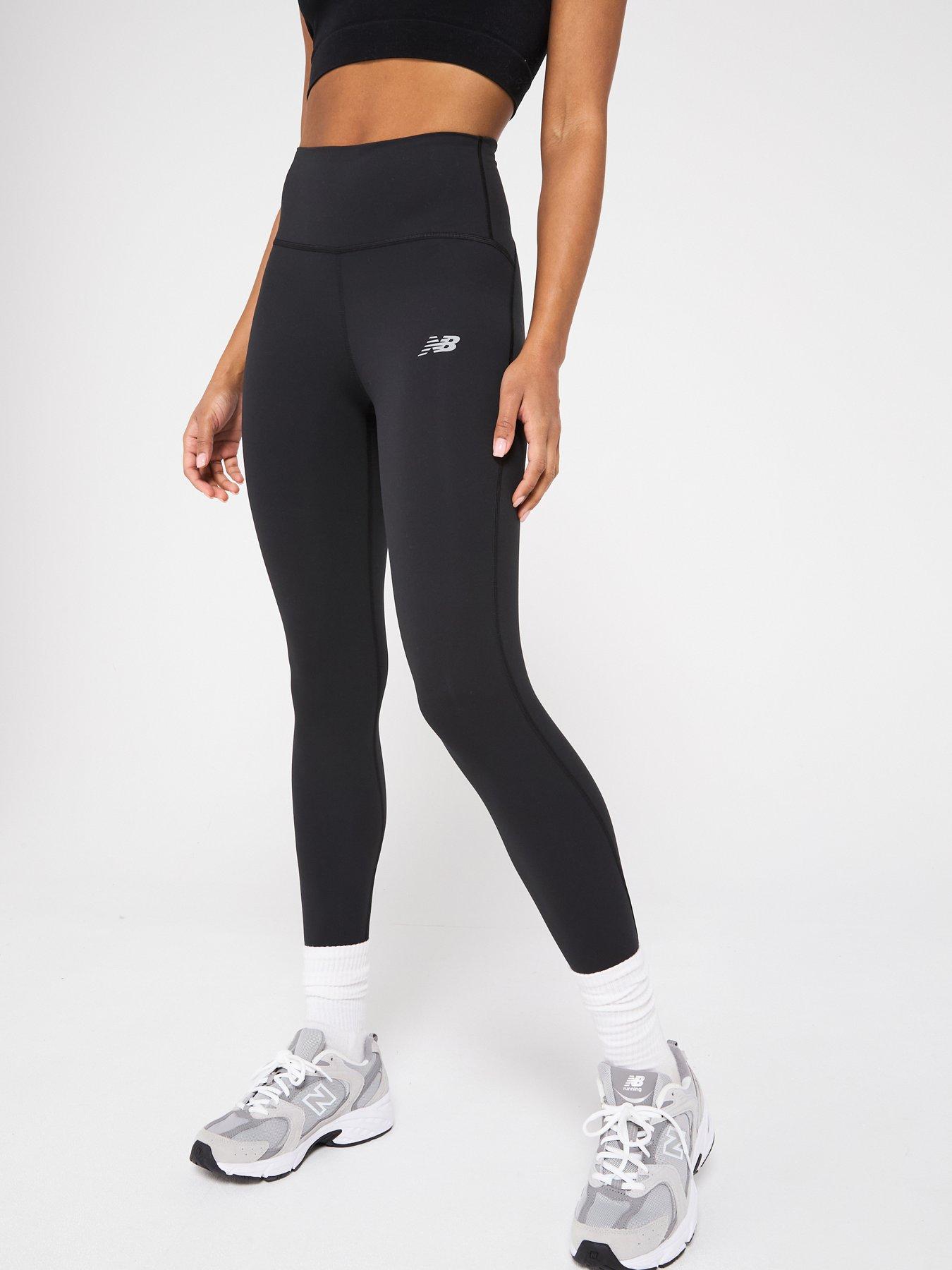 New Balance Womens Running Nb Sleek High Rise Tights 27" - Black | Very
