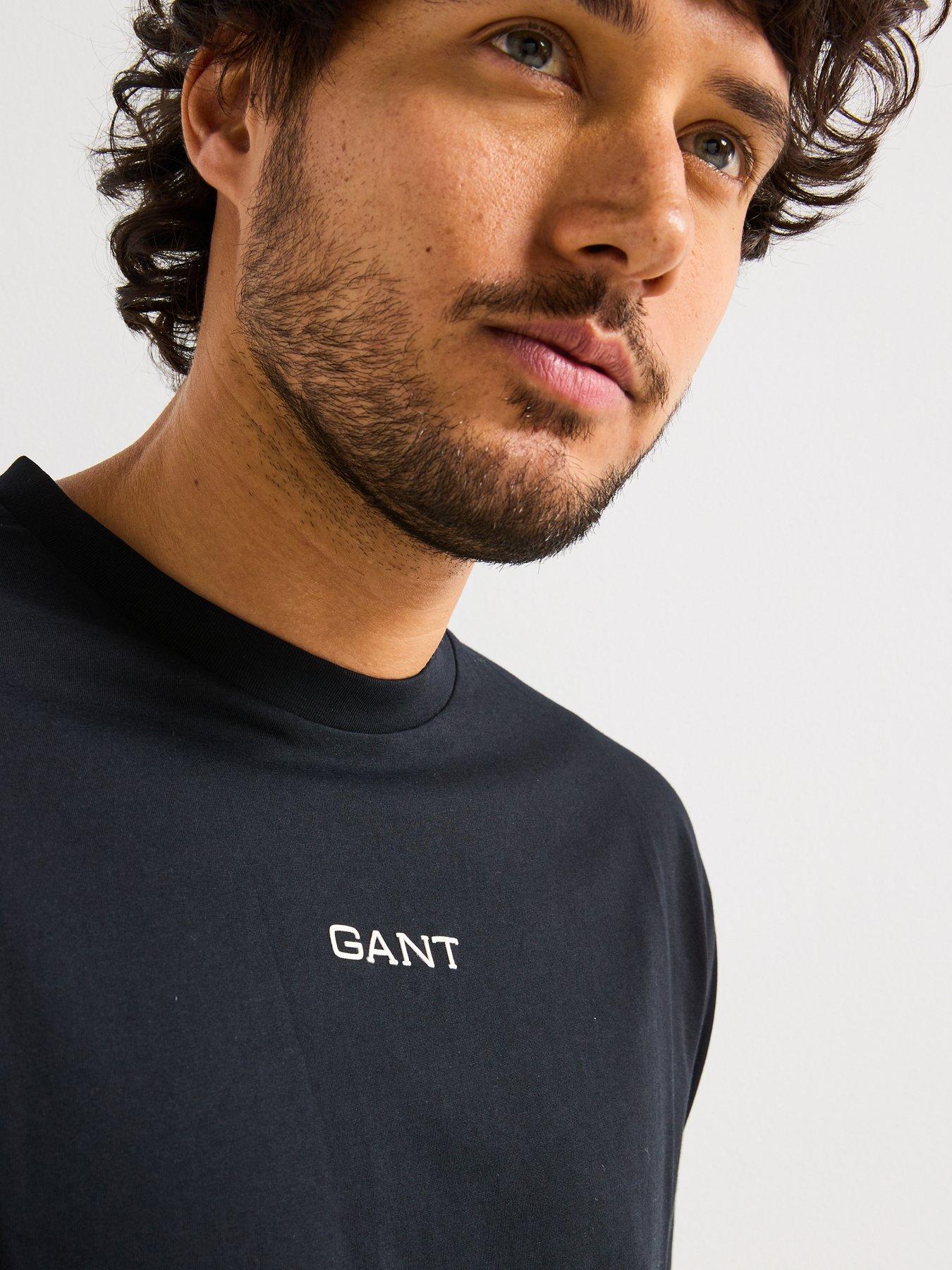 GANT Graphic Icon Logo Short Sleeve T-Shirt - Black | Very