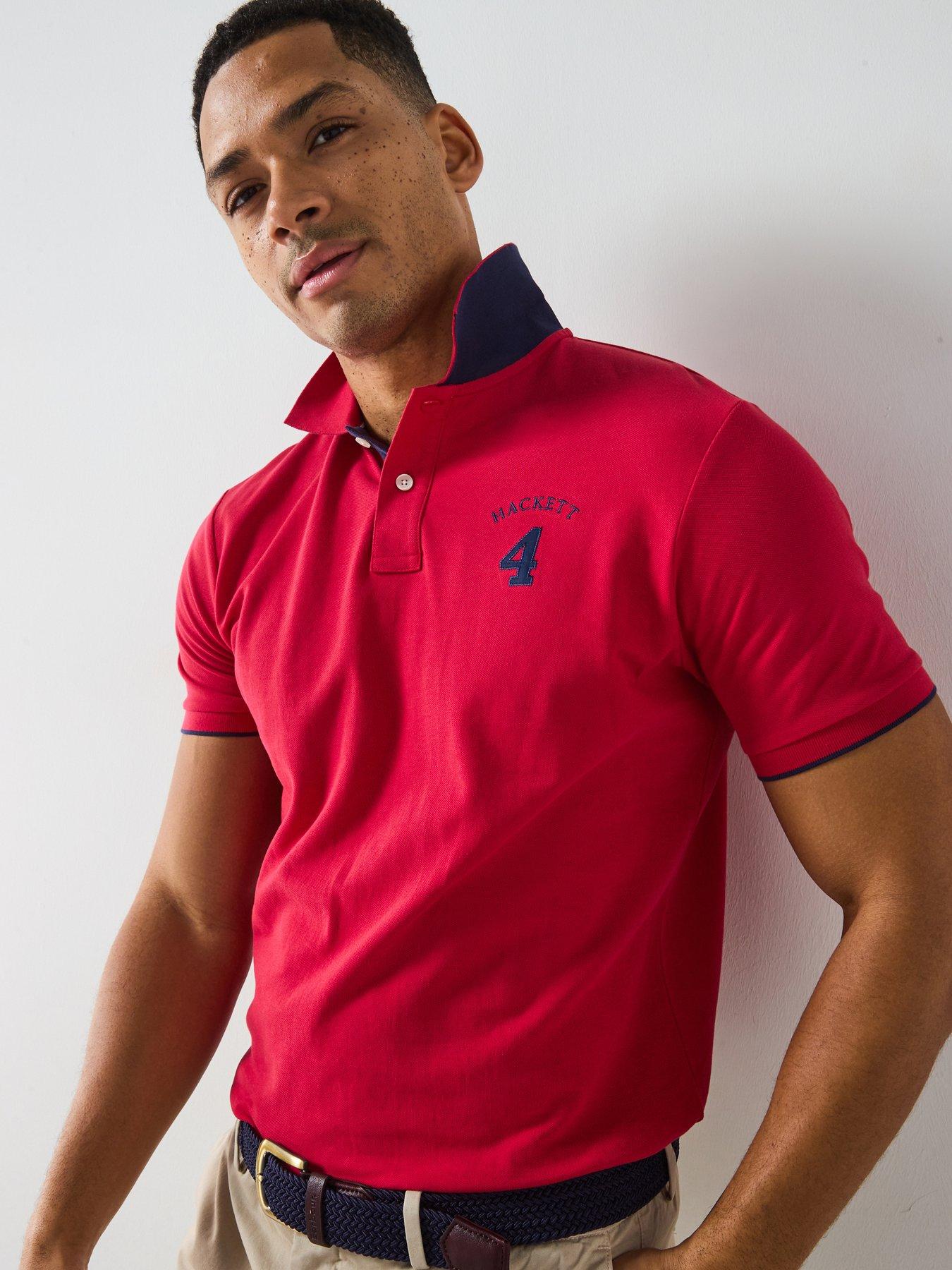 Hackett Heritage Number Polo Shirt - Red | Very