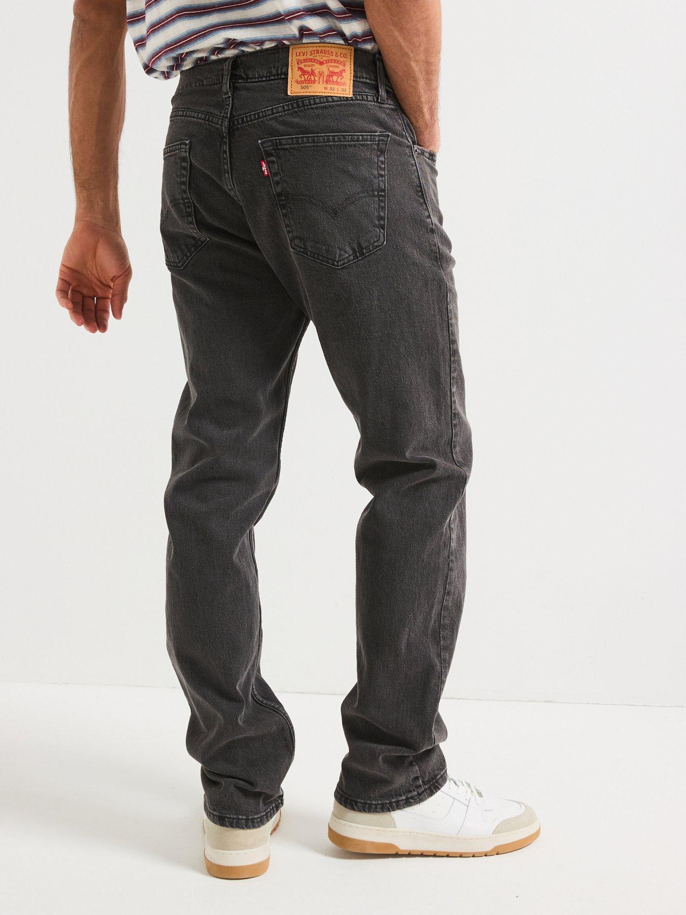 Levi's 505 Regular Fit Jeans - Fly On The Wall - Dark Grey | Very