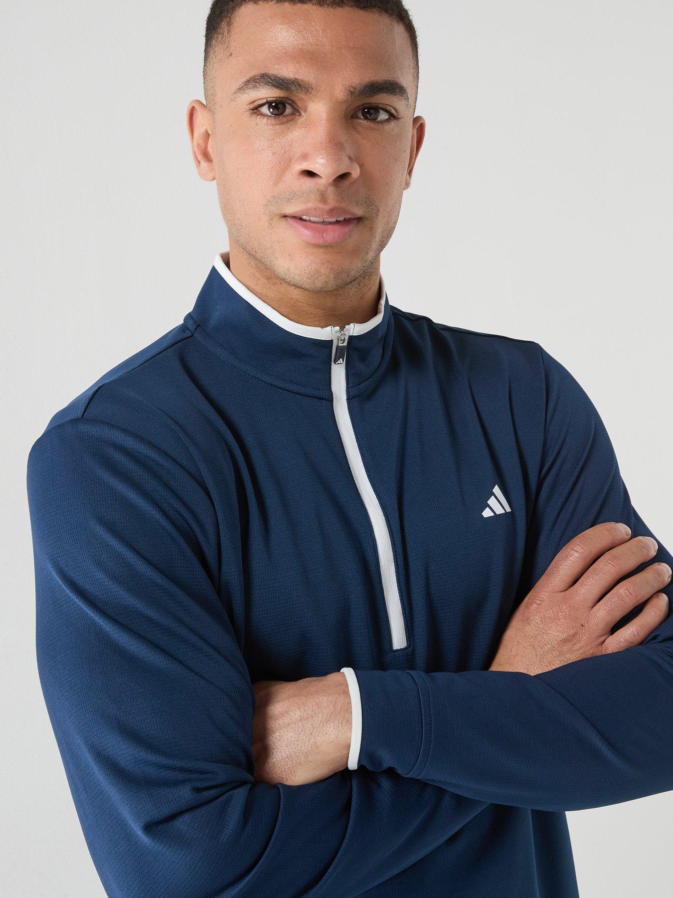 adidas Men's Golf Lightweight Half Zip Top - Navy | Very