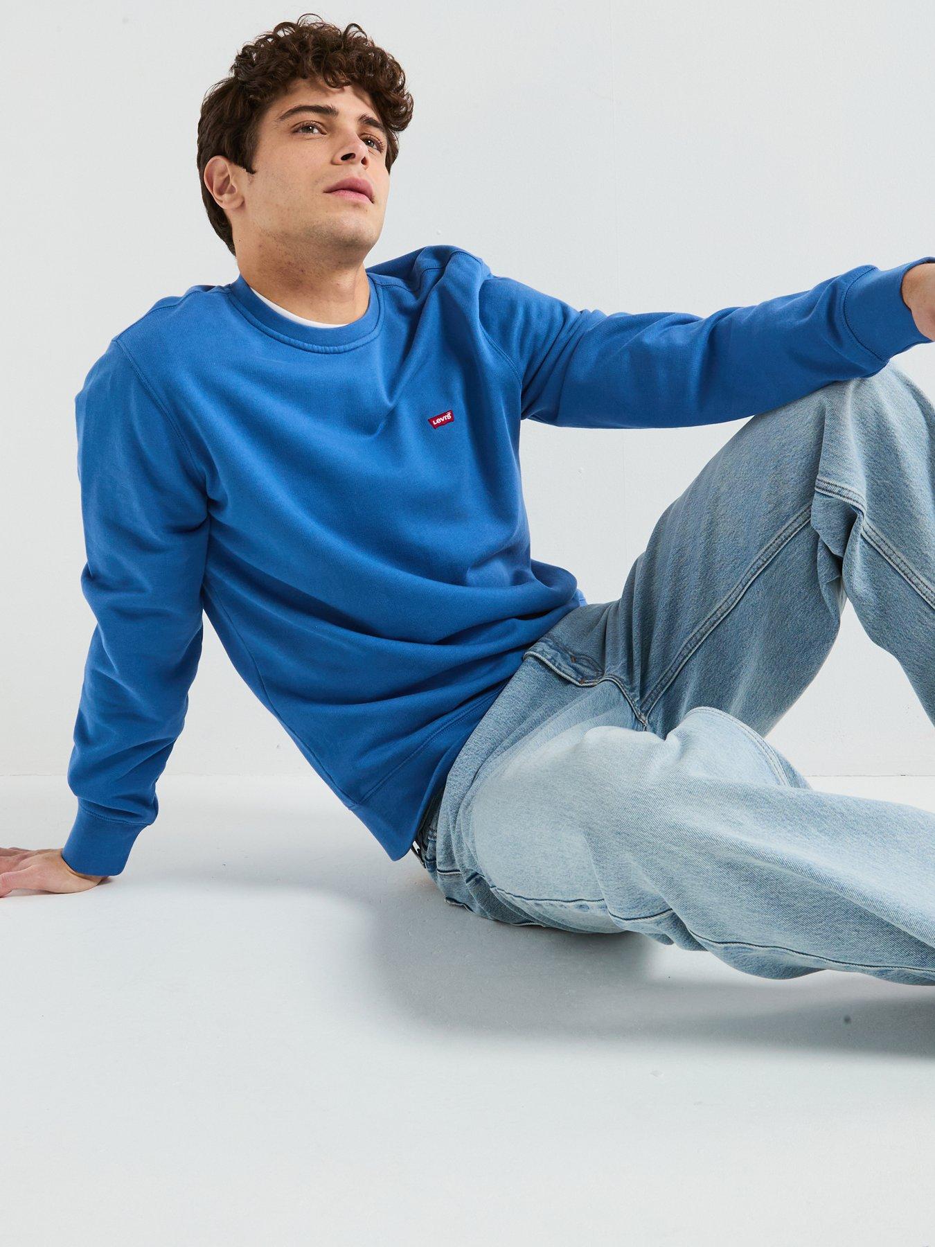 Levi's Original Housemark Logo Crew Neck Sweat Top- Blue | Very