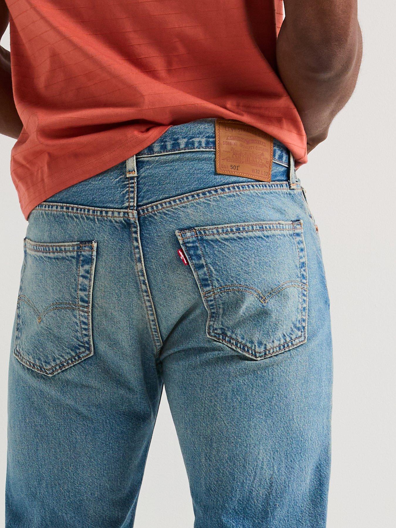 Levi's 501 Original Straight Fit Jeans - Lean Machine Lightweight ...