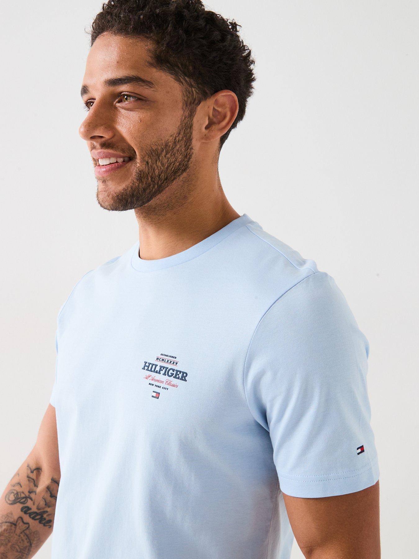 Tommy Hilfiger Monotype All American Left Chest Logo T-Shirt - Light ...