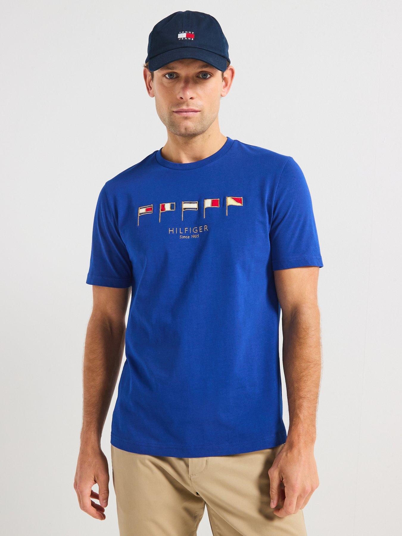 Tommy Hilfiger Multi Flags T-Shirt - Navy | Very