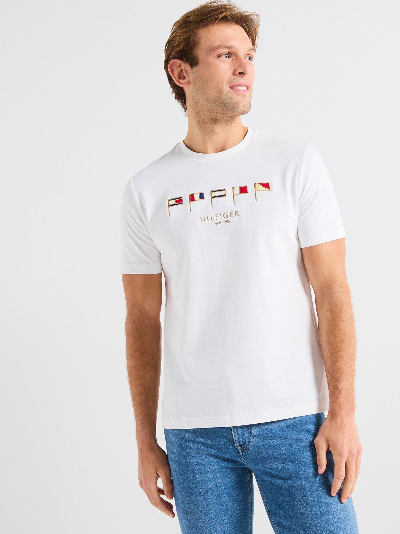 Tommy Hilfiger Multi Flags T-Shirt - White | Very