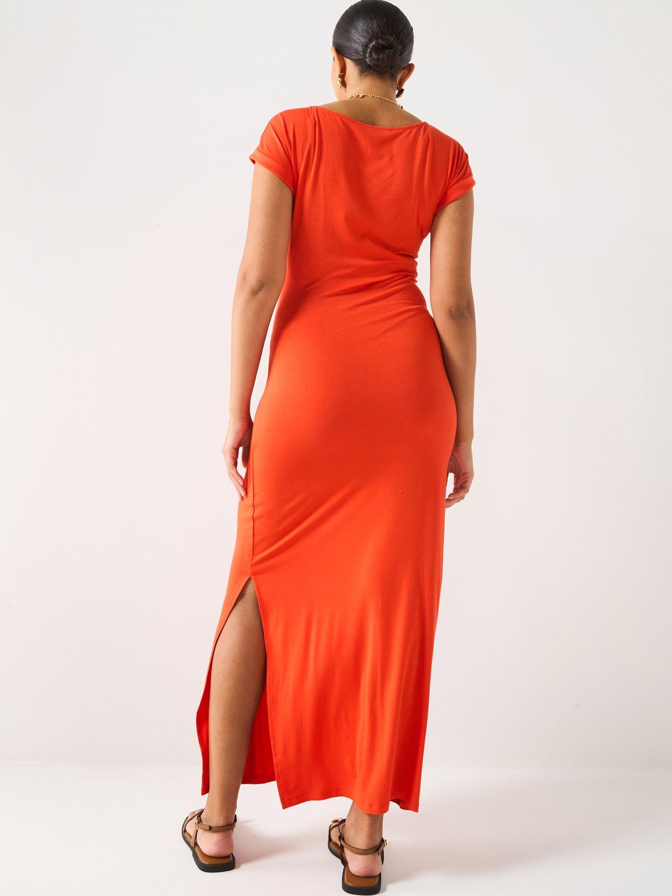 V by Very Tie Side Dress - Red | Very