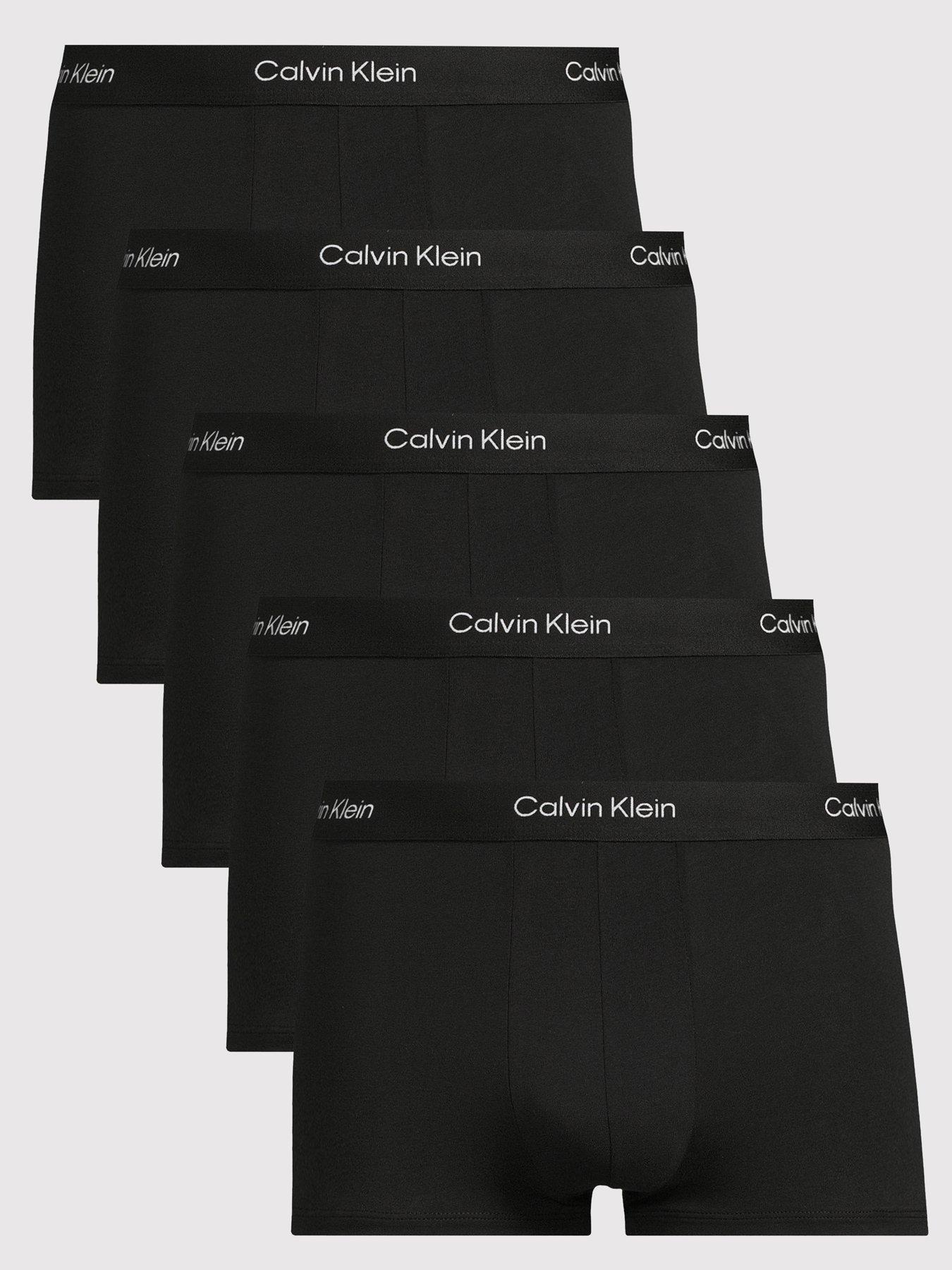 Calvin Klein 5 Pack of Icon Cotton Stretch Low Rise Trunks - Black | Very