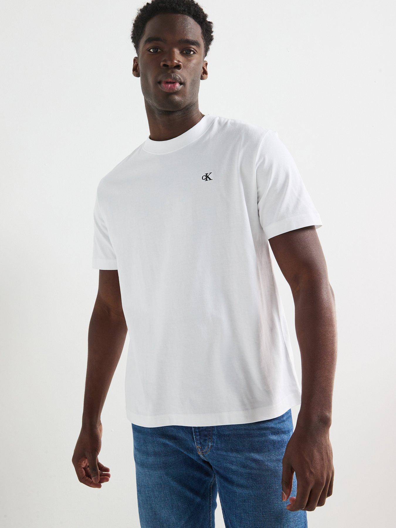 Calvin Klein Jeans Serif Font Graphic T-Shirt - White | Very