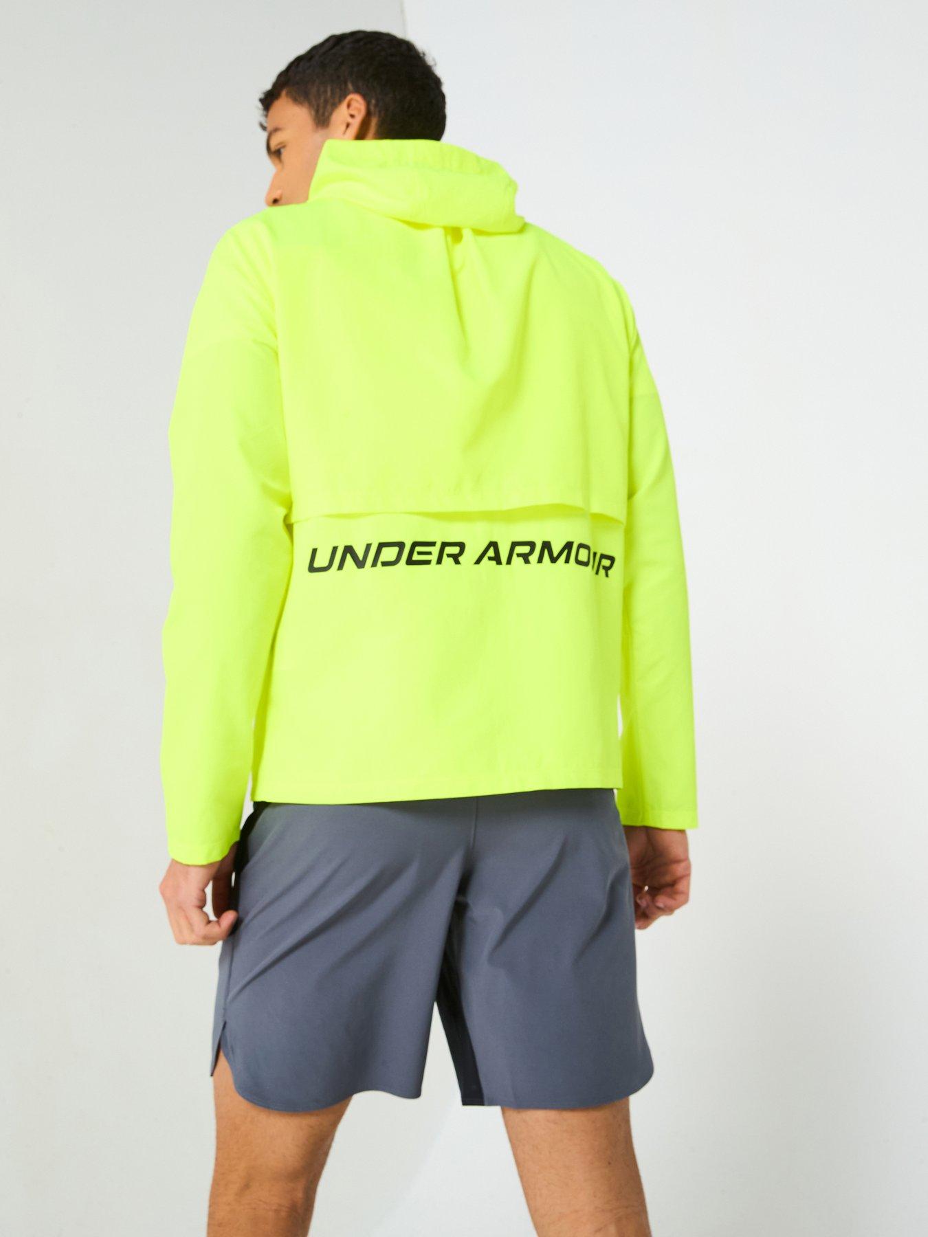 UNDER ARMOUR Men's Running Launch Hooded Jacket - Yellow/Reflective | Very