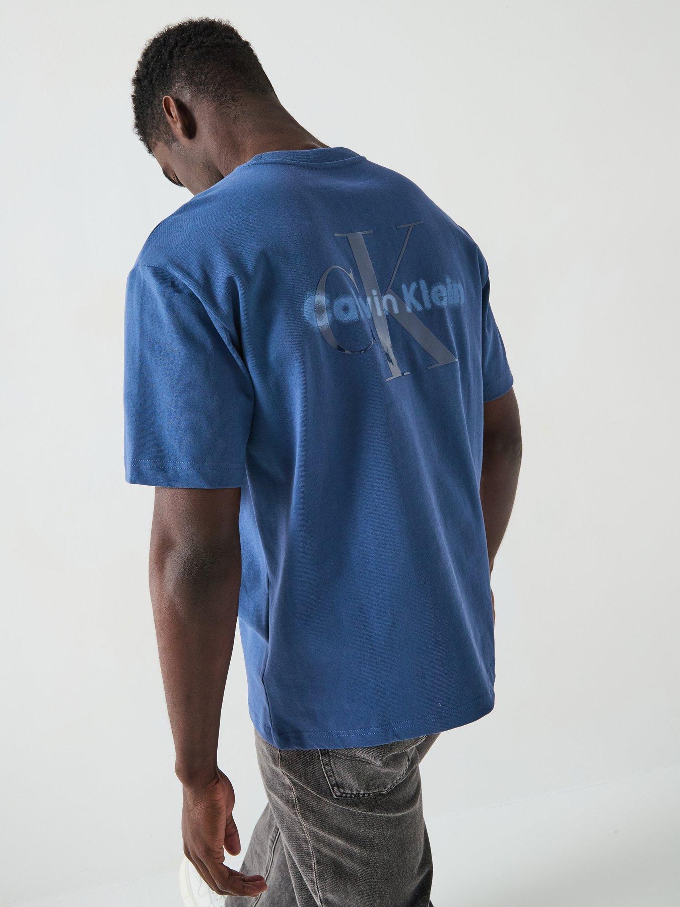Calvin Klein Jeans Liquid Mono Logo T-Shirt - Blue | Very