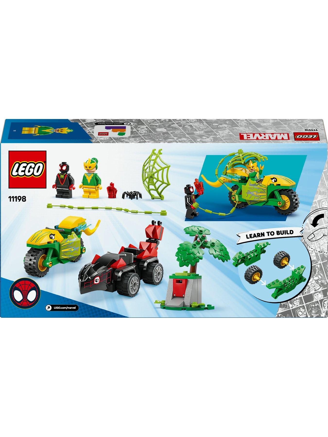 LEGO Spiderman Spin and Electro Dinosaur Vehicle Chase 11198 | Very