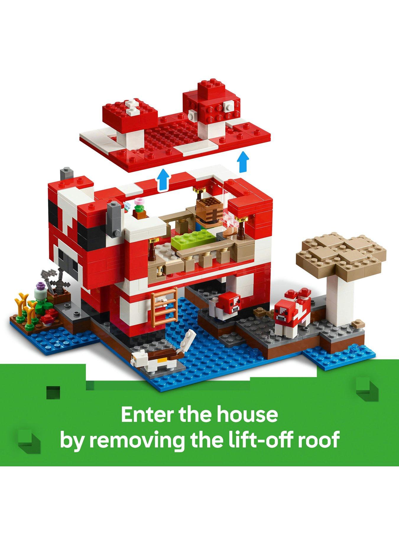 LEGO Minecraft The Mooshroom House Toy Playset 21270 | Very