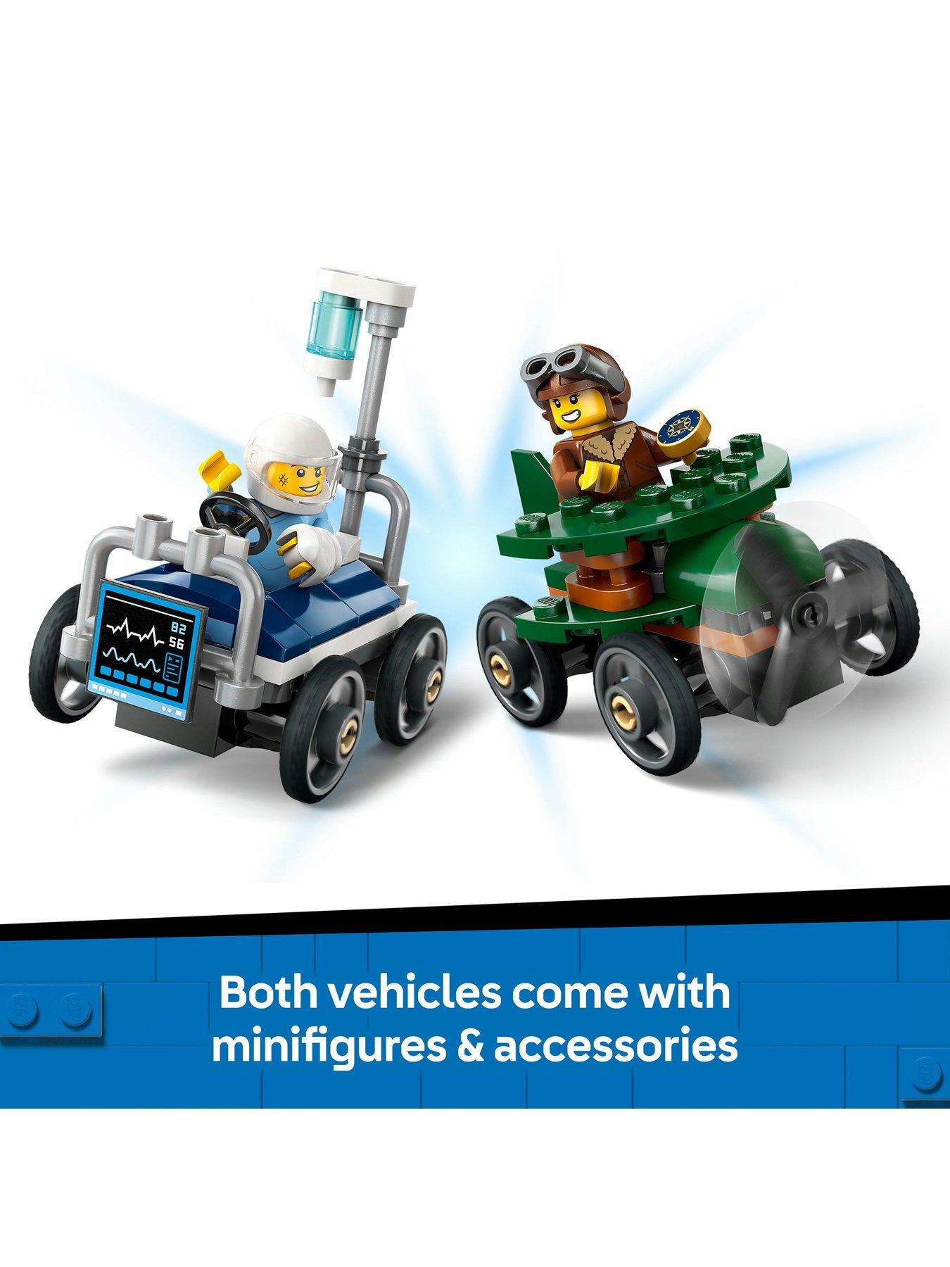 LEGO City Aeroplane vs. Hospital Bed Race Car Pack 60459 | Very