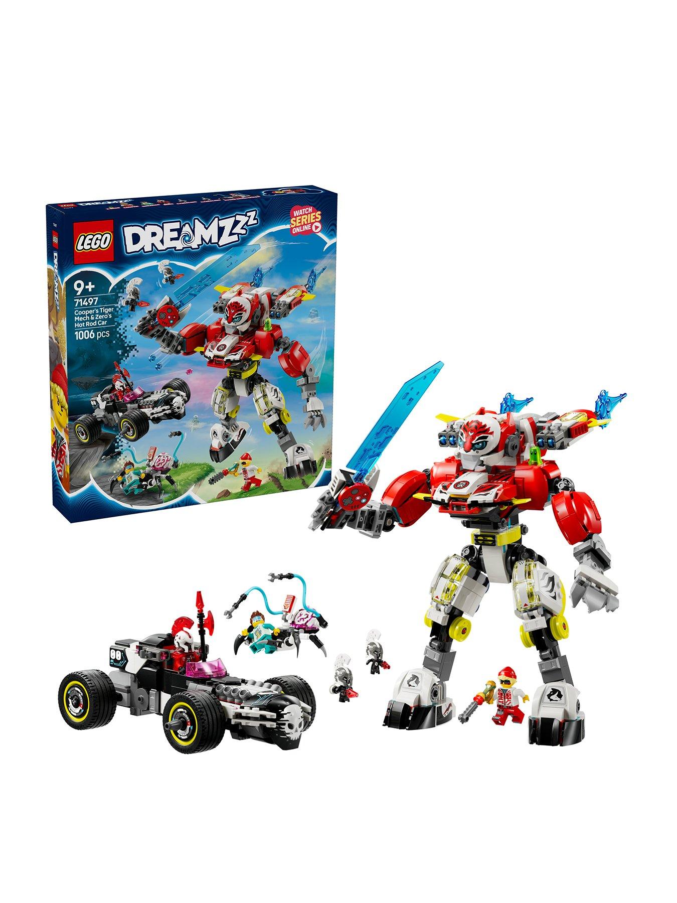 LEGO DreamZzz Cooper’s Tiger Mech & Zero’s Hot Rod Car Toy 71497 | Very