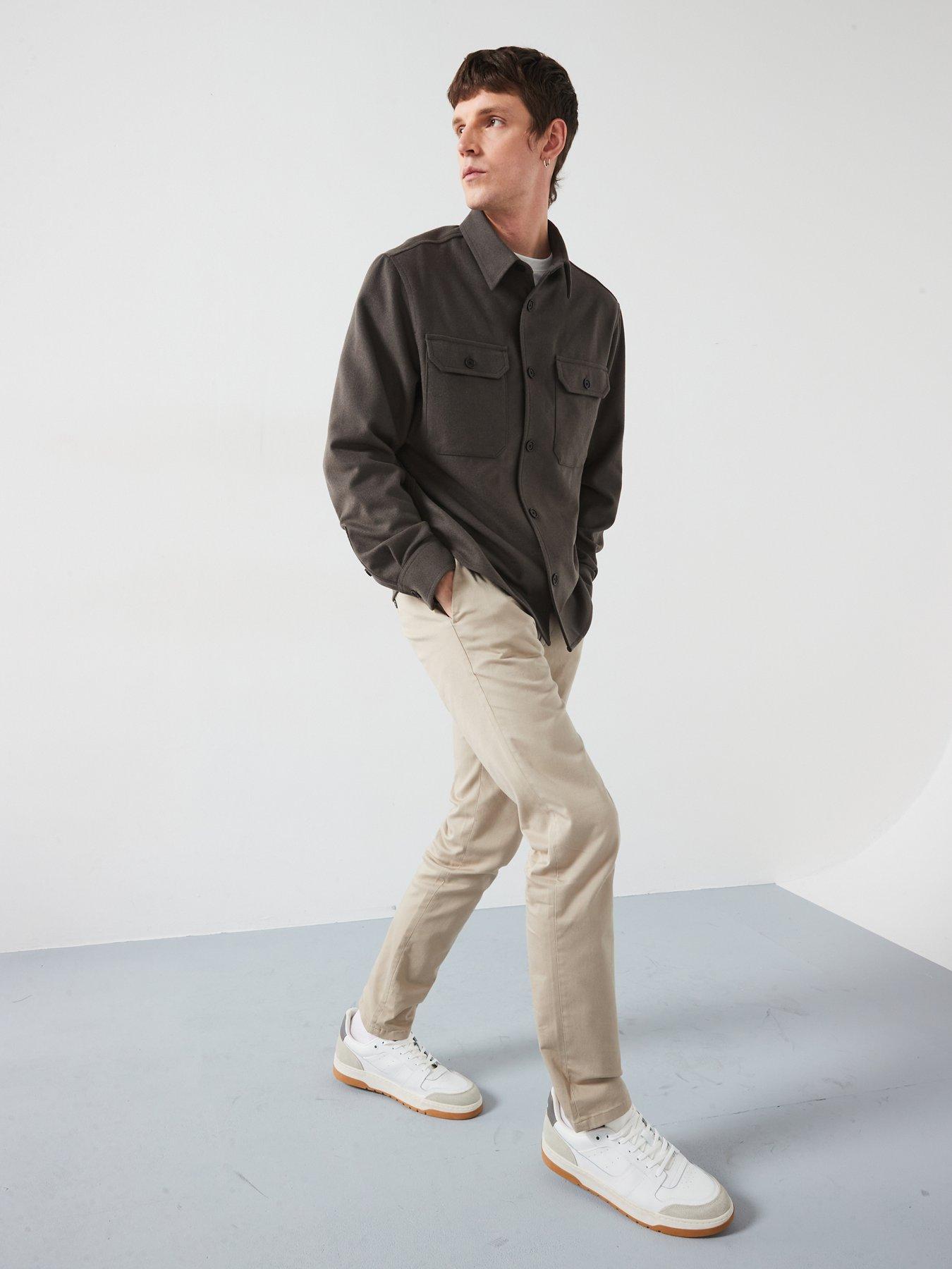 Mango Barna Smart Slim Fit Trousers - Beige | Very