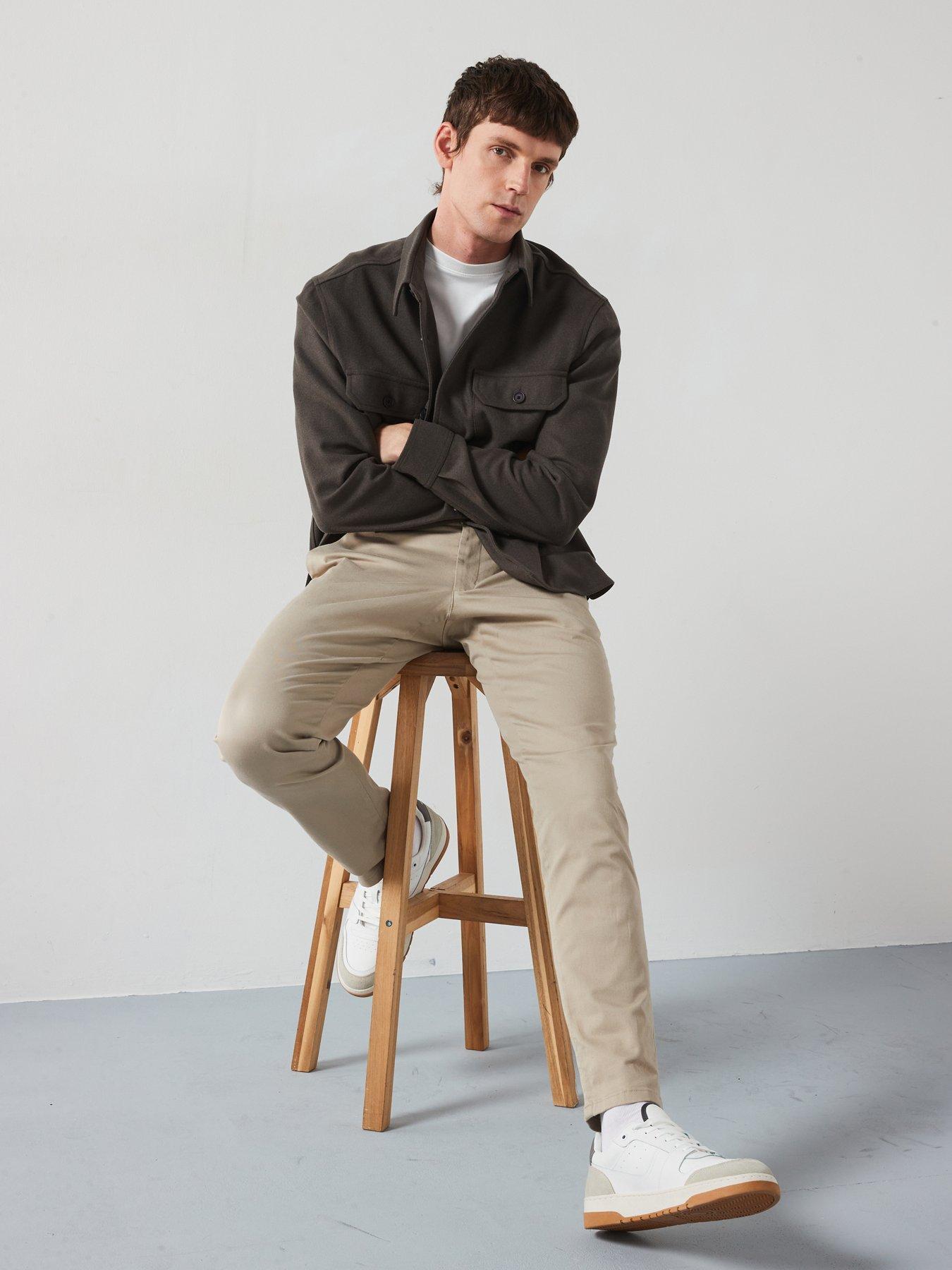 Mango Barna Smart Slim Fit Trousers - Beige | Very