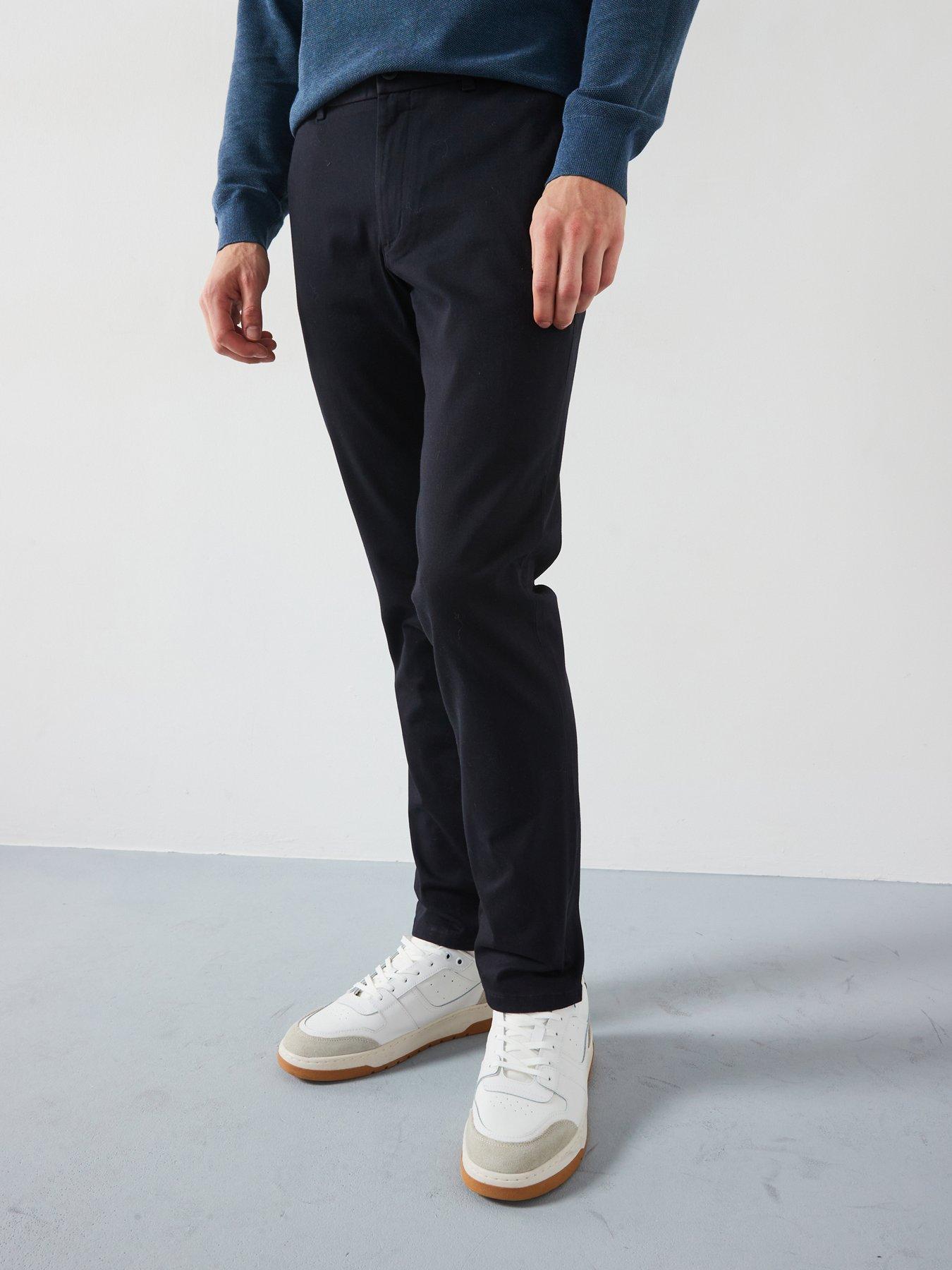 Mango Barna Smart Slim Fit Trousers - Navy | Very