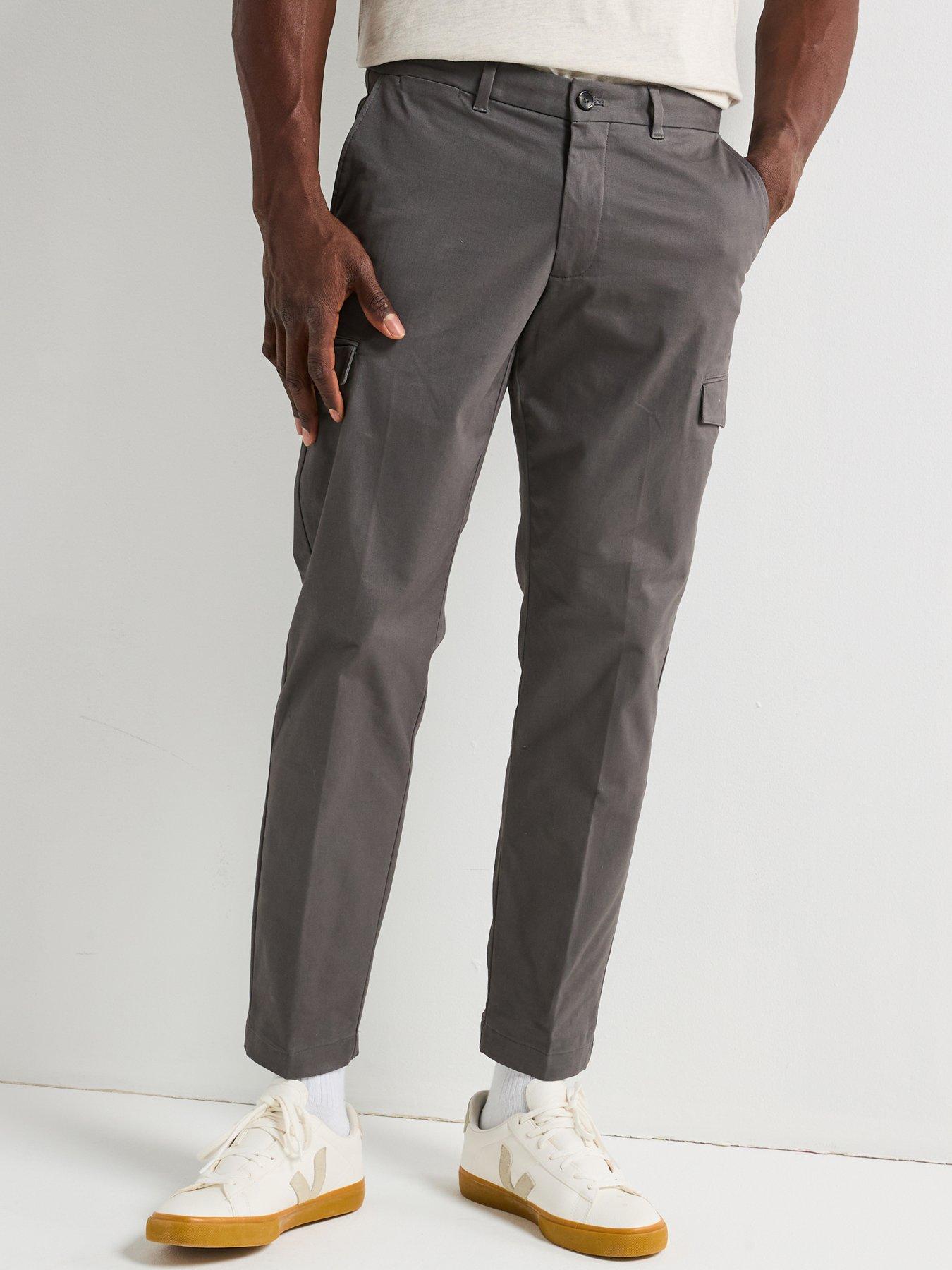 Mango Man Mateo Smart Cargo Trousers - Grey | Very