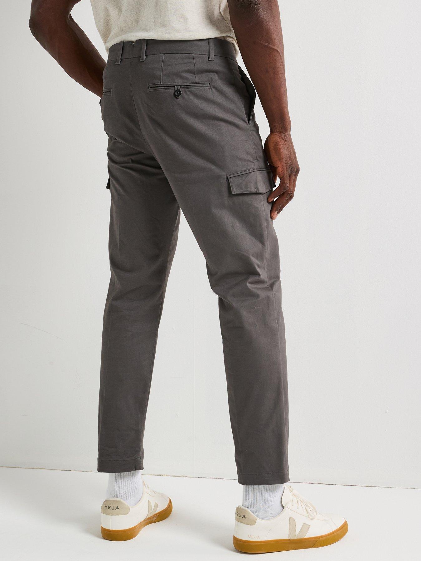 Mango Man Mateo Smart Cargo Trousers - Grey | Very