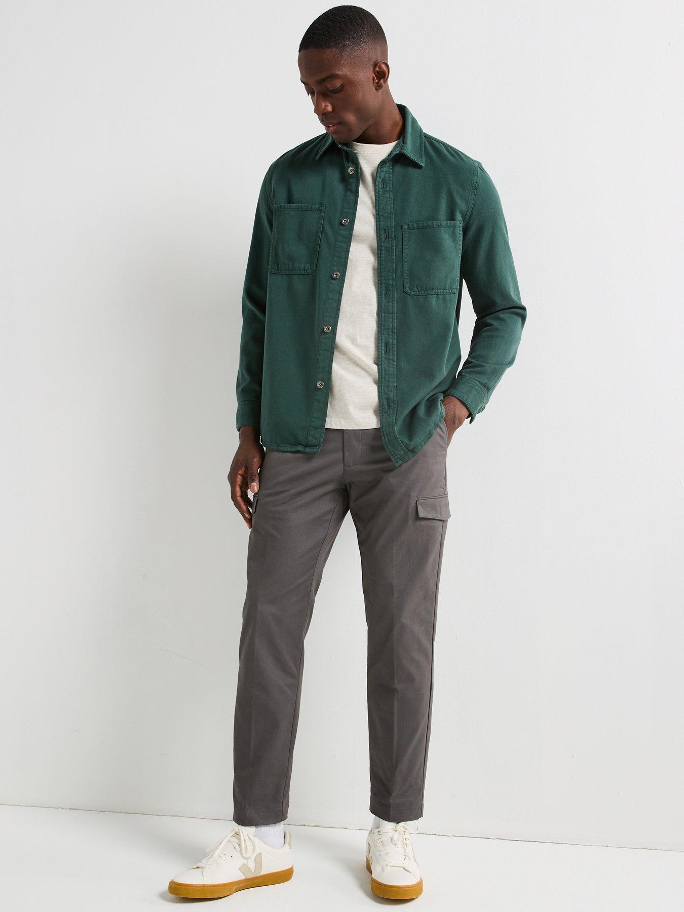 Mango Man Mateo Smart Cargo Trousers - Grey | Very