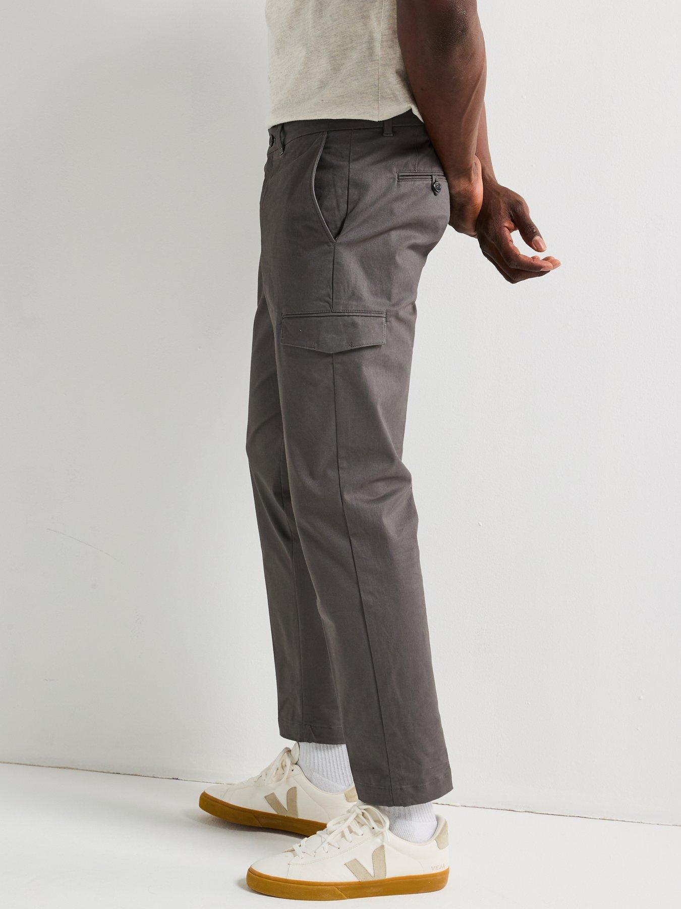 Mango Man Mateo Smart Cargo Trousers - Grey | Very