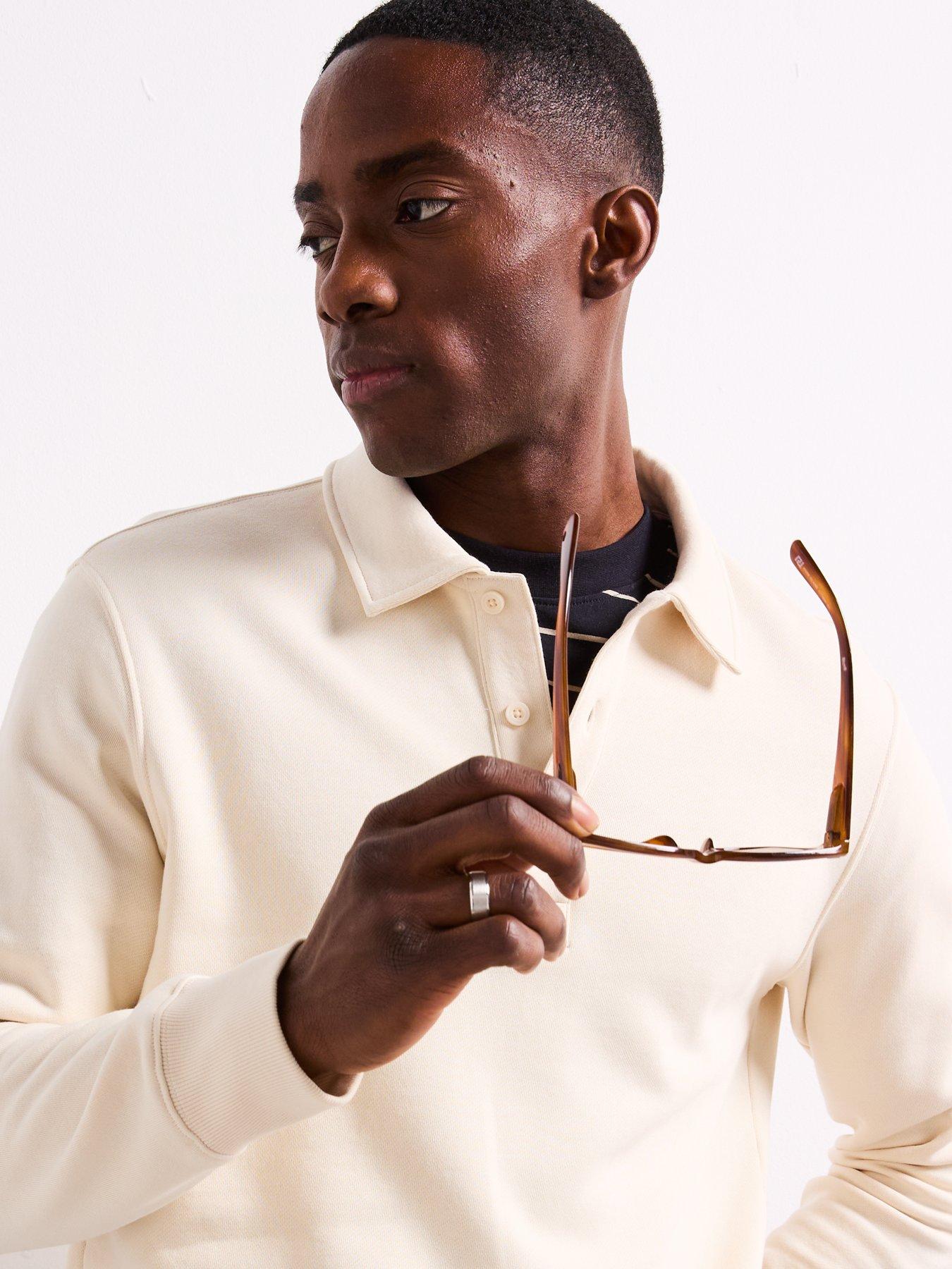Mango Bola Long Sleeved Collared Polo Neck Sweatshirt - Cream | Very