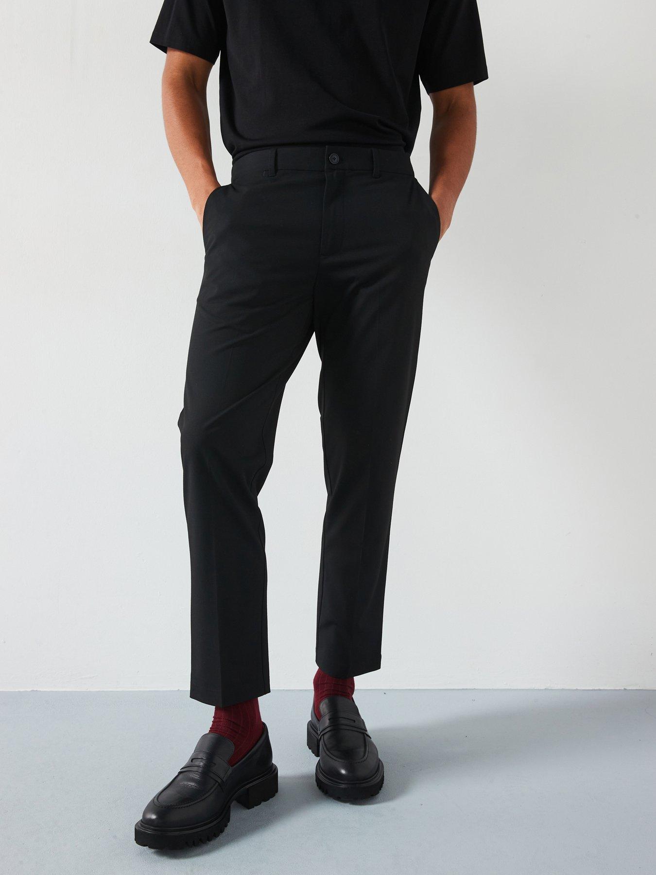 Mango Bologna Smart Slim Fit Trousers - Black | Very
