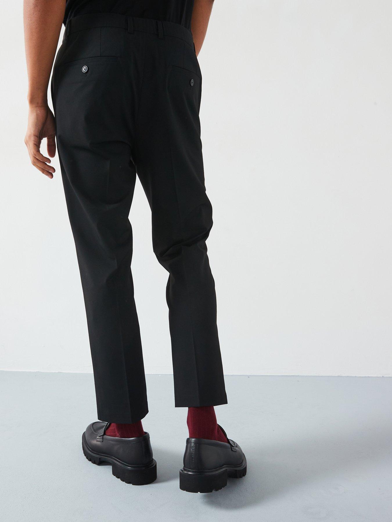 Mango Bologna Smart Slim Fit Trousers - Black | Very