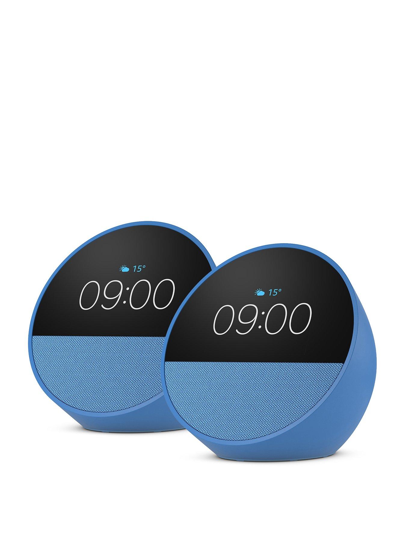 Amazon Echo Spot Alarm Clock with Alexa - 2 Pack, Blue | Very