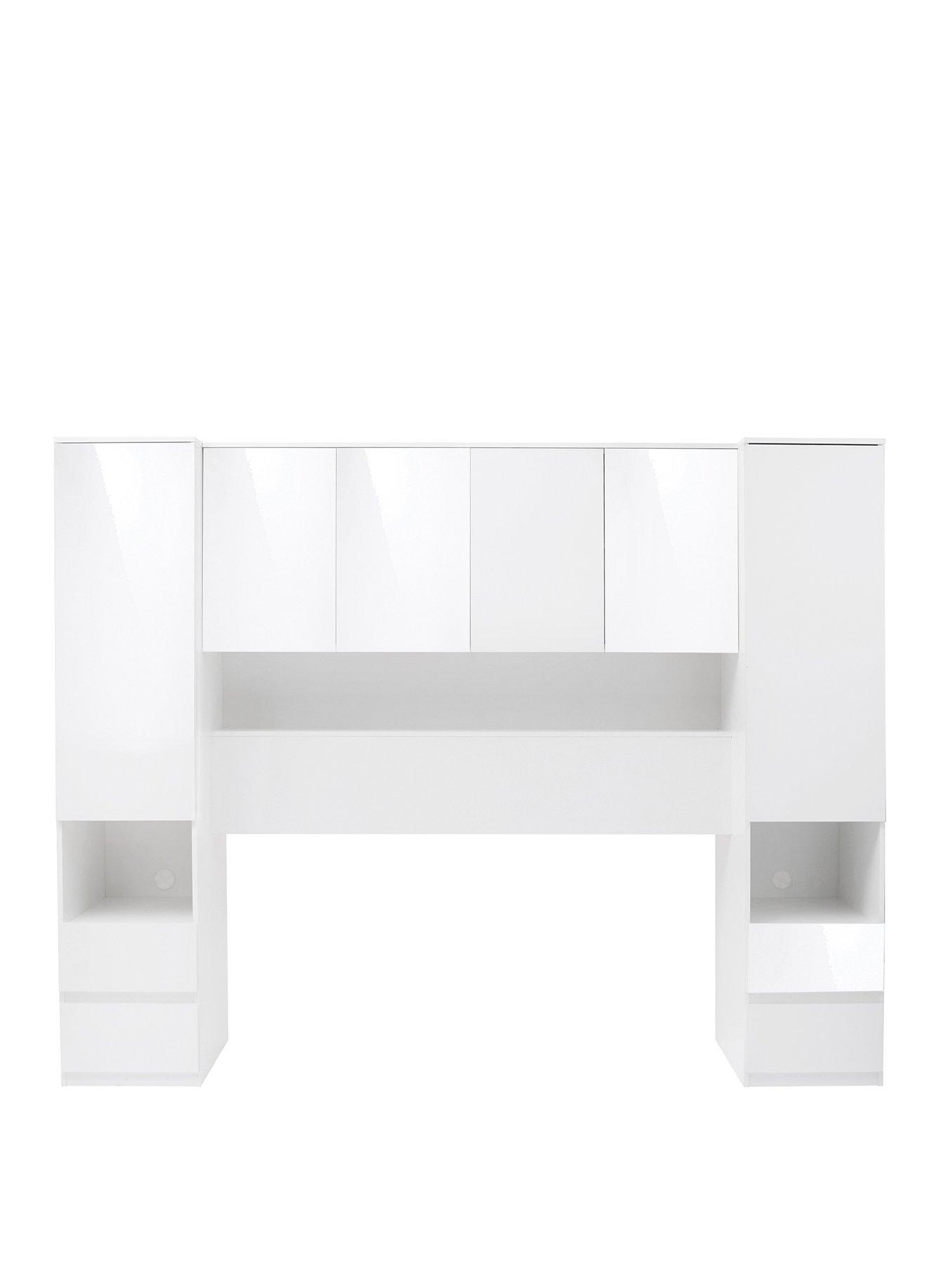 Very Home Layton Gloss Overbed Unit - White - FSC® Certified | Very